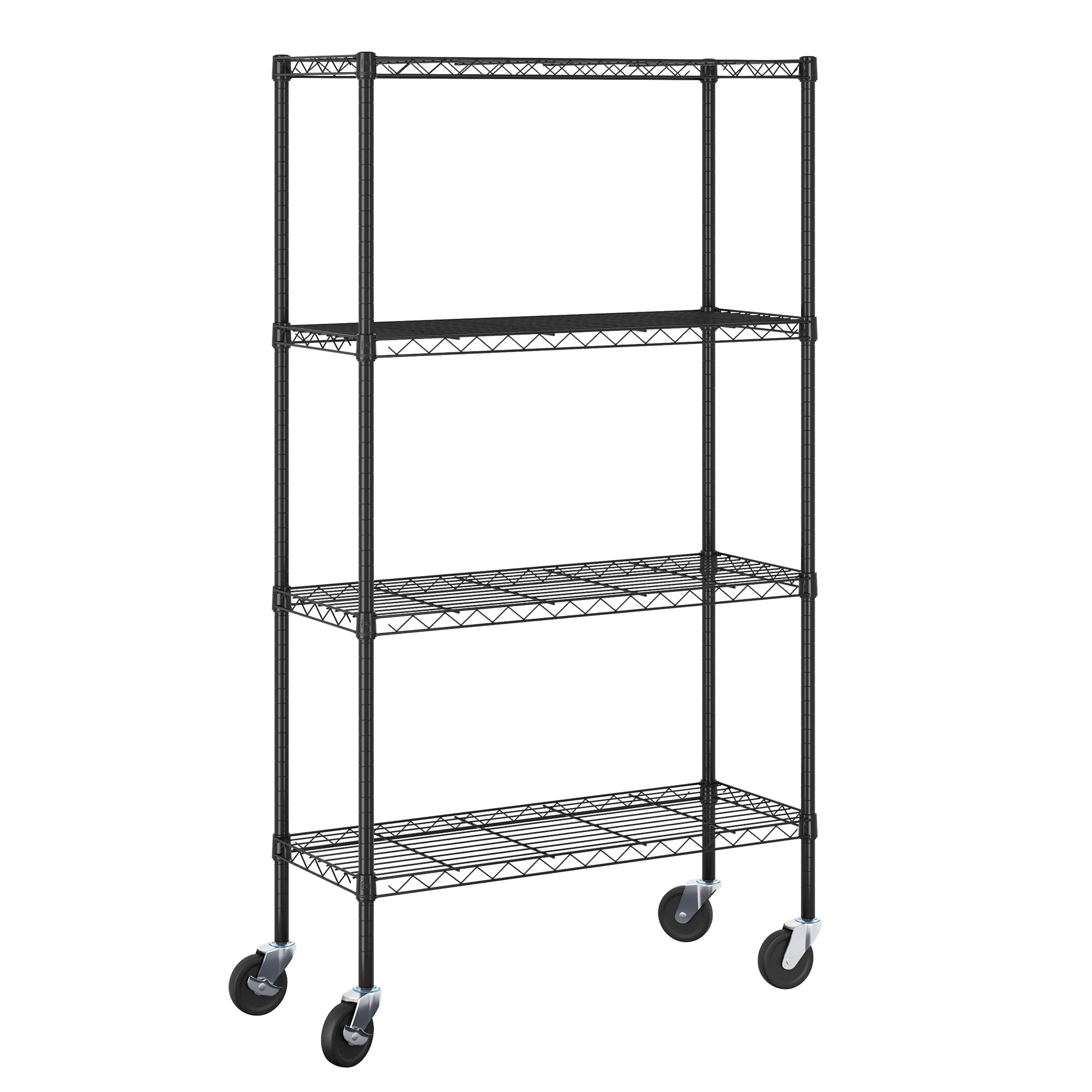 Amazon.com: Furinno Wayar 4-Tier Metal Storage Shelf Rack Cart with ...