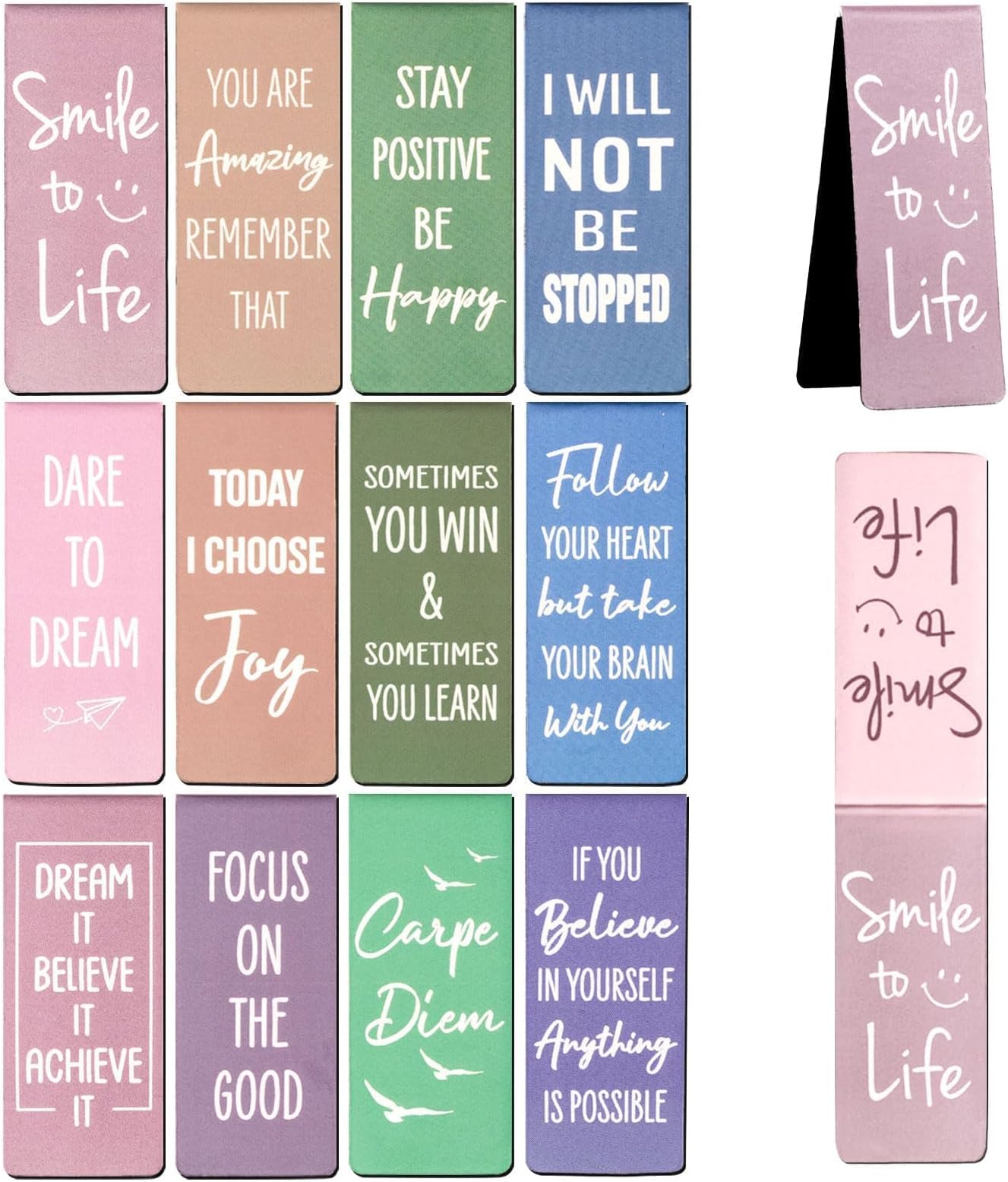 12pcs Motivational Magnetic Bookmarks for Women Kids Students ...