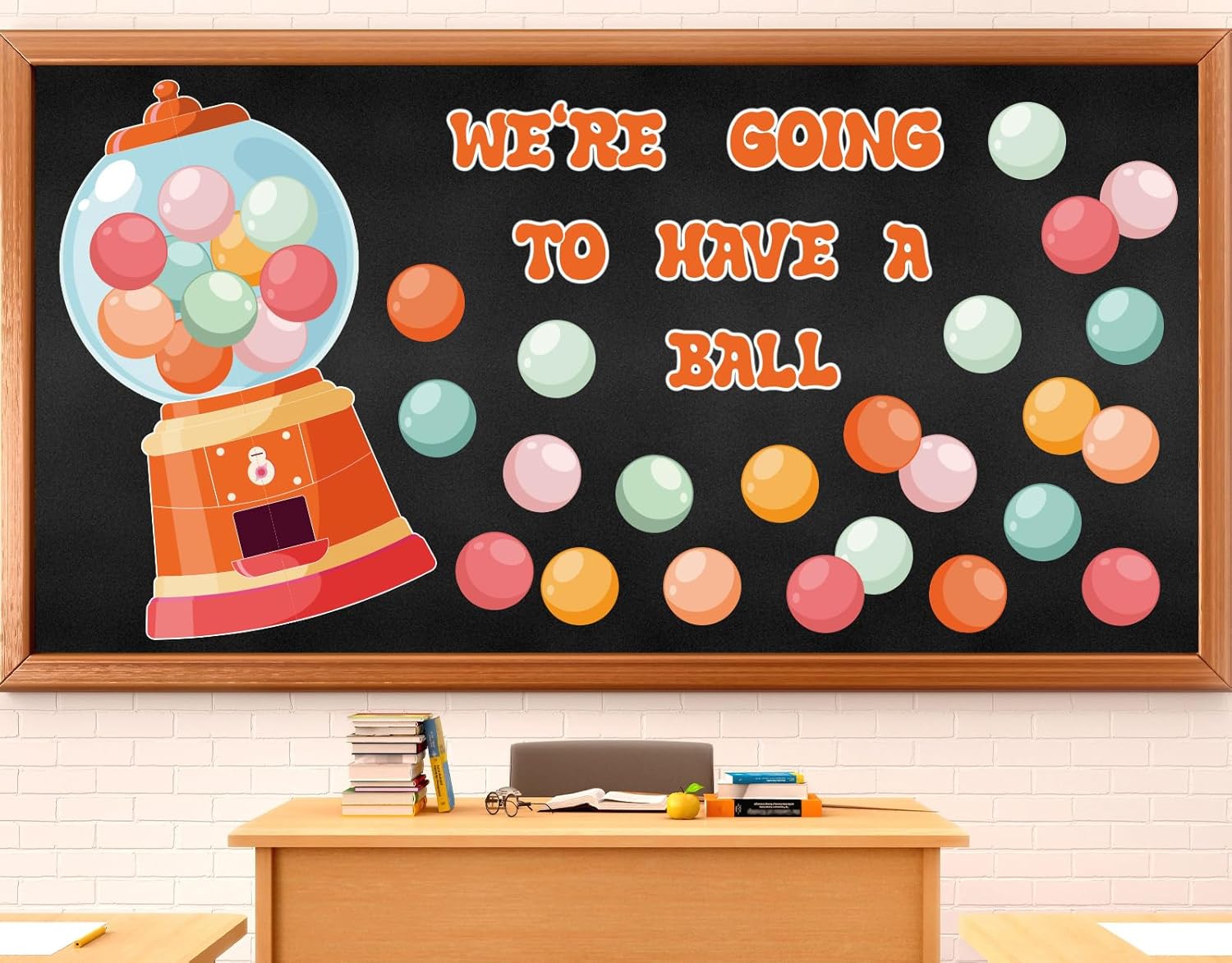 Amazon.com: Whaline 92Pcs Colorful Bubble Gumball Cutouts Back to ...