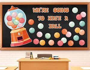 Amazon.com: Whaline 92Pcs Colorful Bubble Gumball Cutouts Back to ...