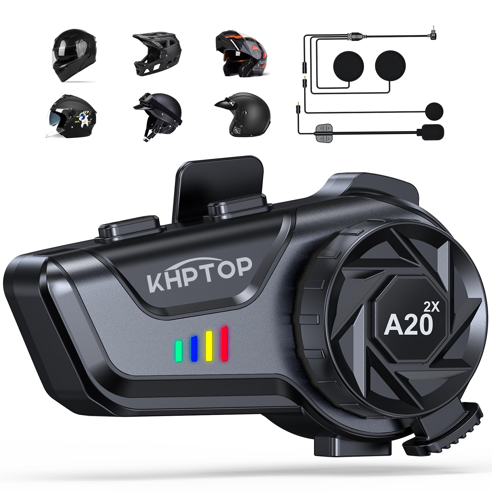 Amazon.com: Motorcycle Helmet Speakers Intercom Communication Helmet ...