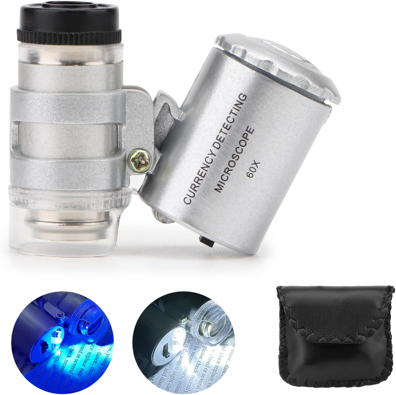 Amazon.com: Rongon Mini Illuminated Microscope Loop Magnifier LED ＆ UV ...