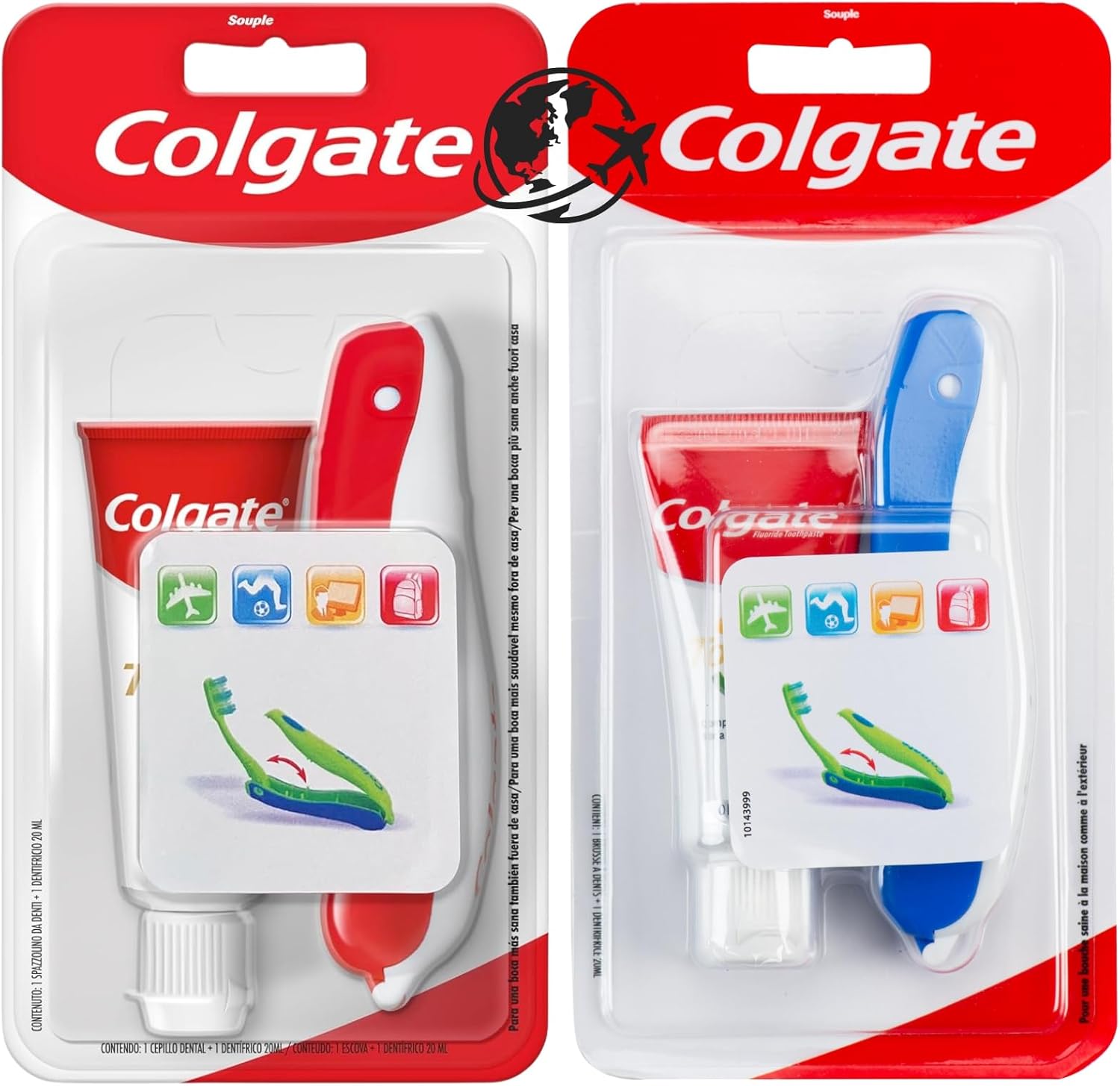 Wishesla Travel Toothbrush and Toothpaste Set of 2 - Bundle with ...