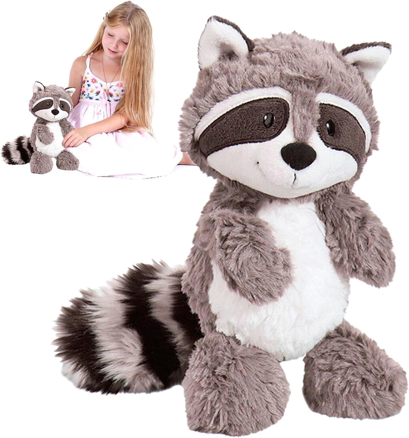 HAZARA Raccoon Stuffed Animal, Realistic Raccoon Plush, Raccoon Plush ...