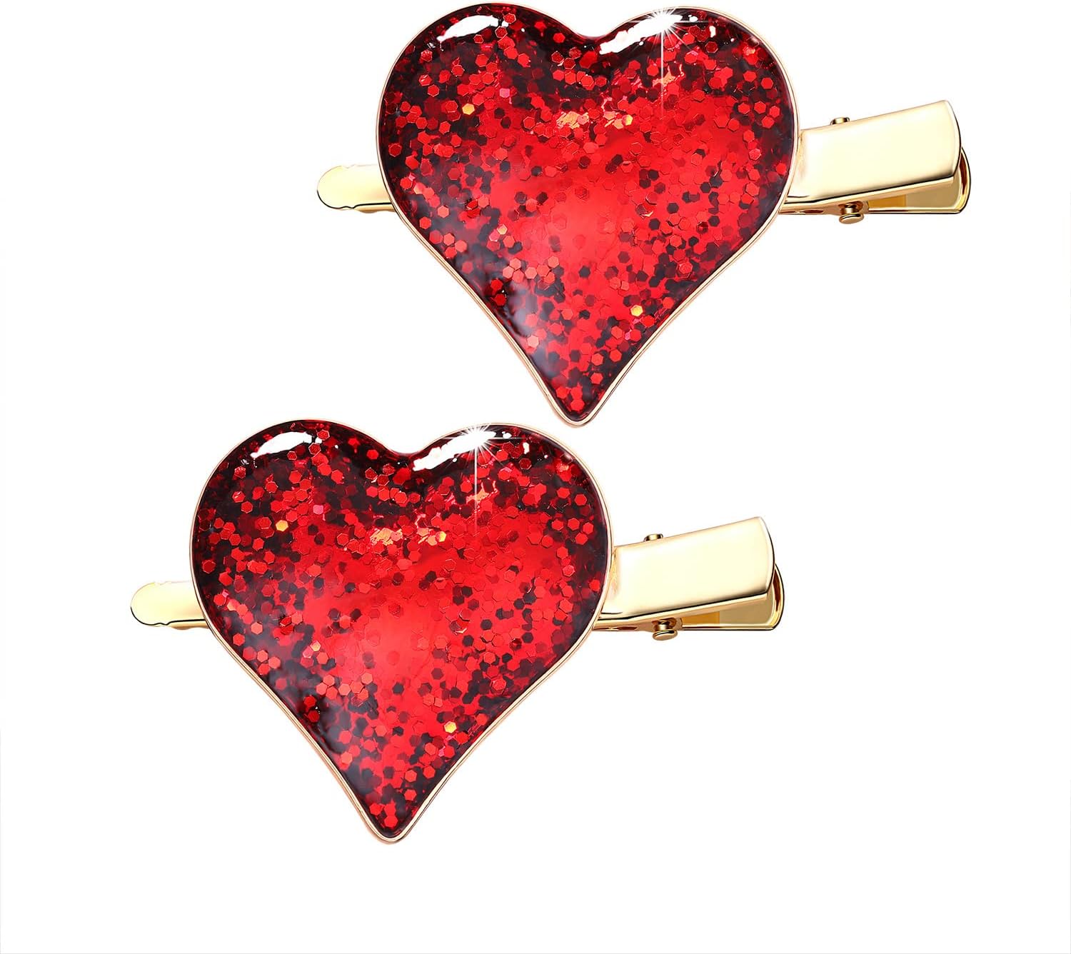 Amazon.com : 20 Pcs Mini Heart Hair Clips - Cute Pink Hair Pins for ...