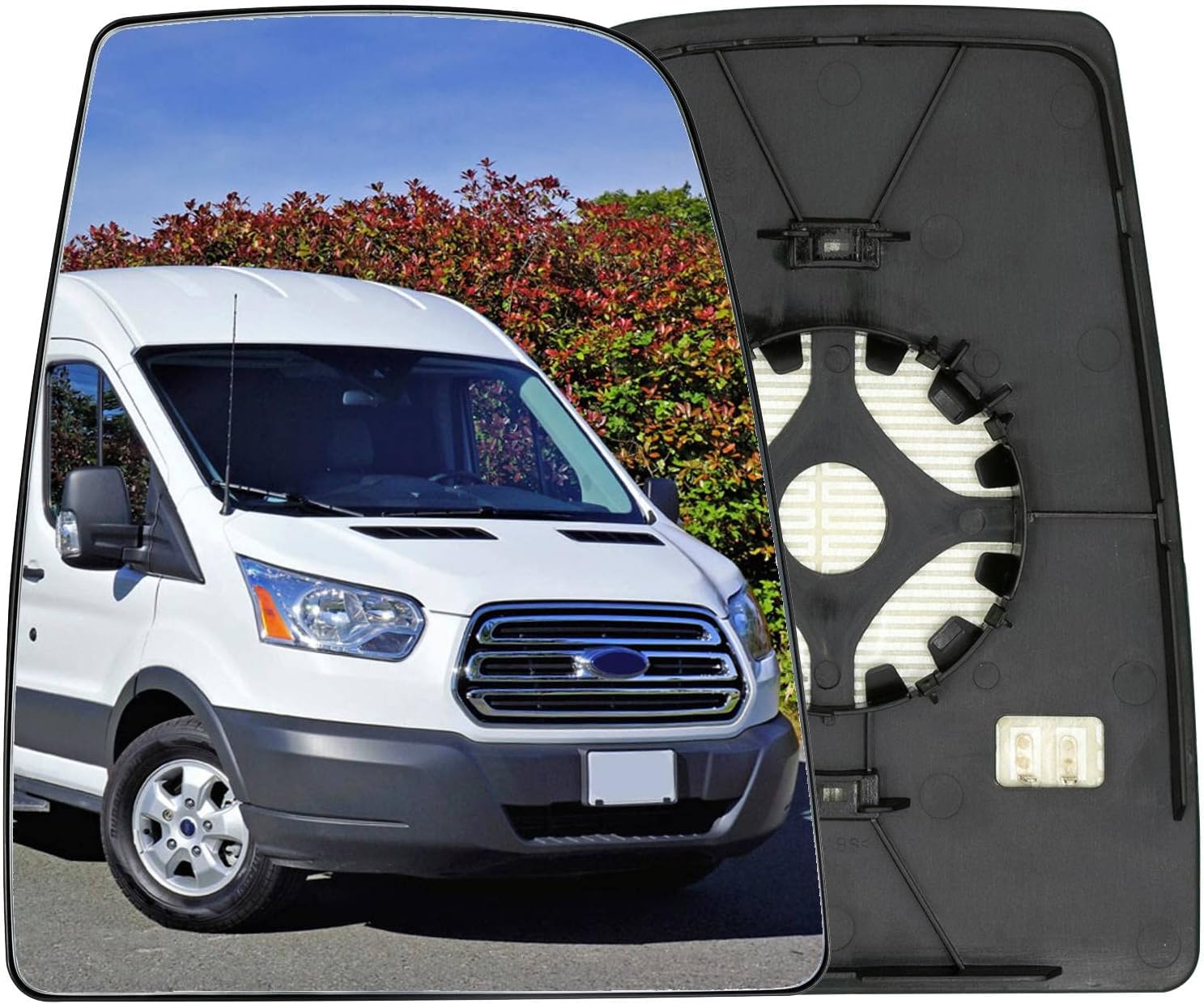 AUTOXBERT Wing Mirror Glass Right Driver Side Heated Convex Fits Ford ...