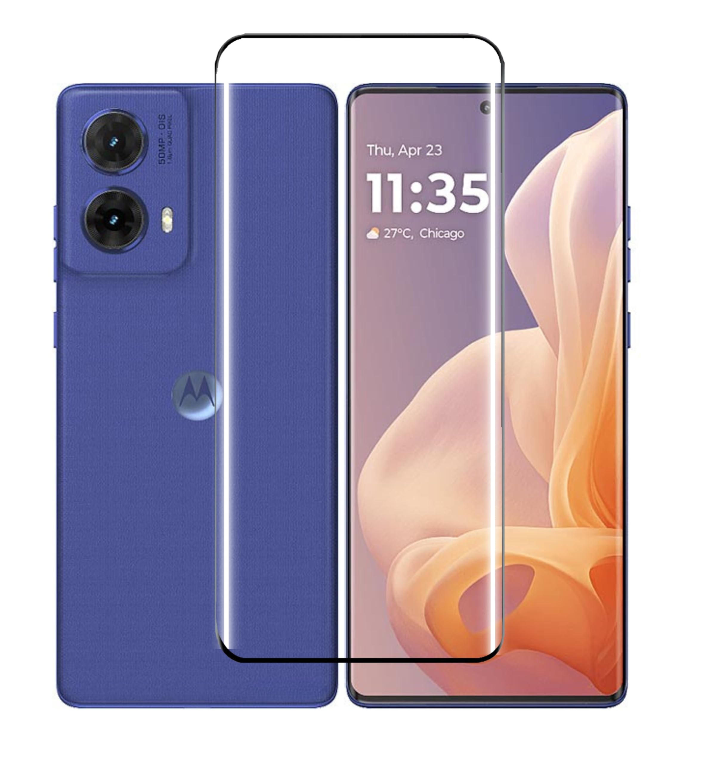 SPAZY CASE® Moto G85 5G Tempered Glass | 9H Full Glue Full HD, Full ...