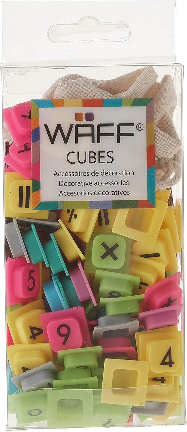 Amazon.com: WAFF, Soft Silicone Cube Tiles Solid Color, 100-Piece ...