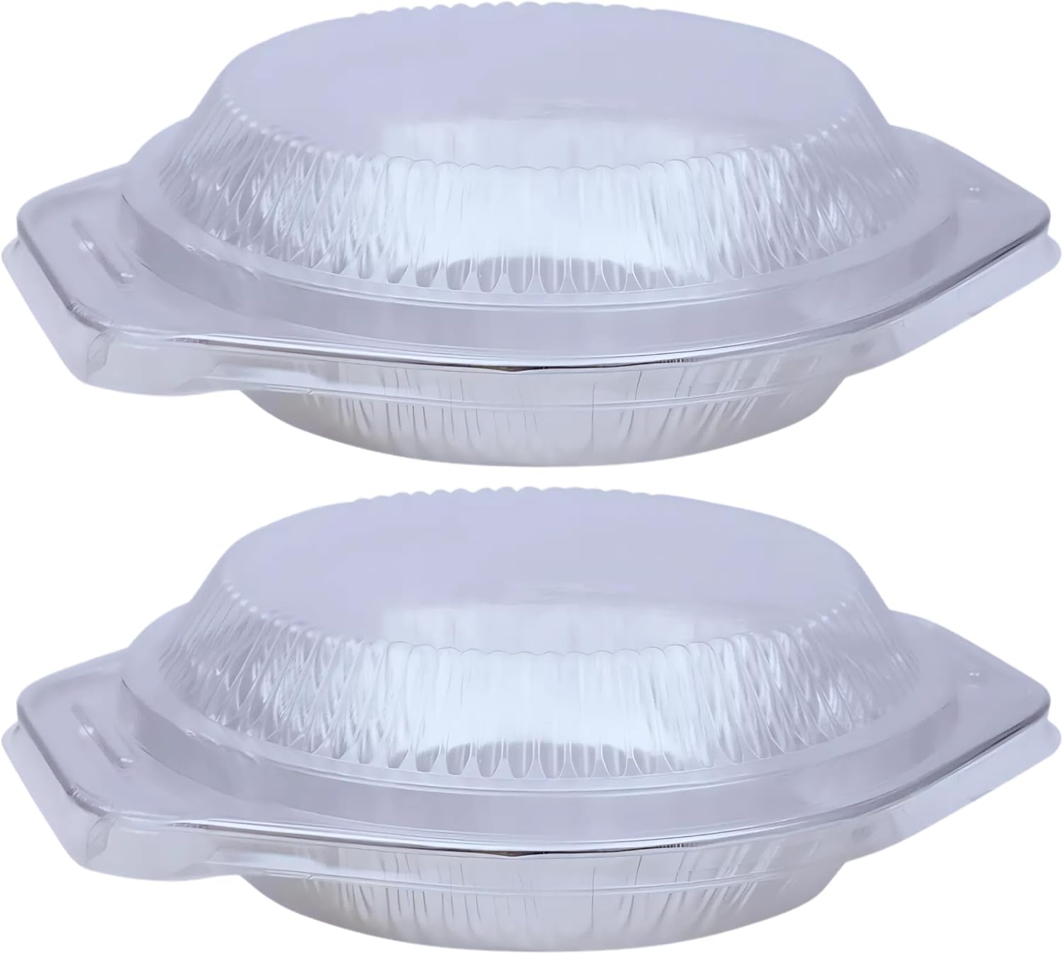 Amazon.com: (2) Round Foil Pie Pans with Lids, 9.5 Inch Disposable ...
