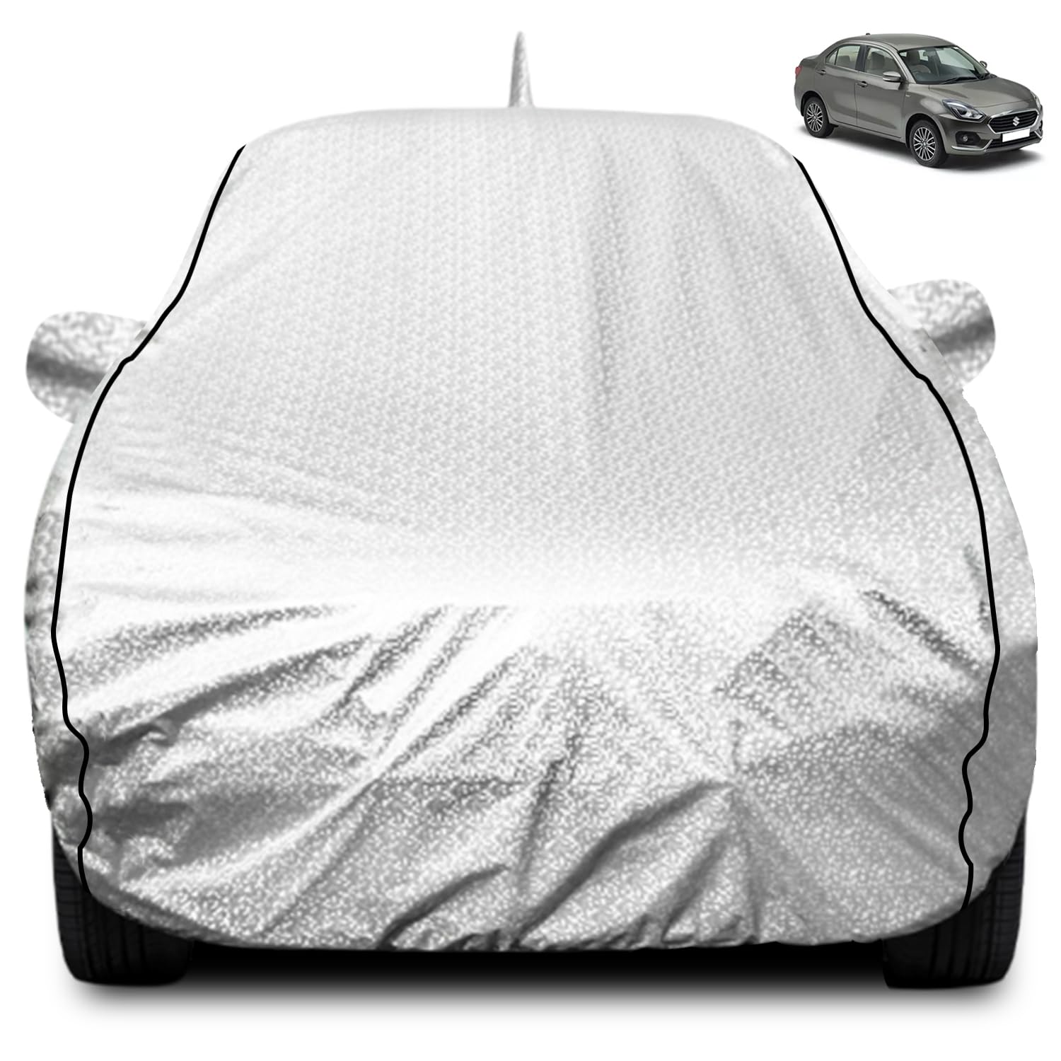 FABTEC Waterproof Car Body Cover for Maruti Dzire (2017-2023) with ...
