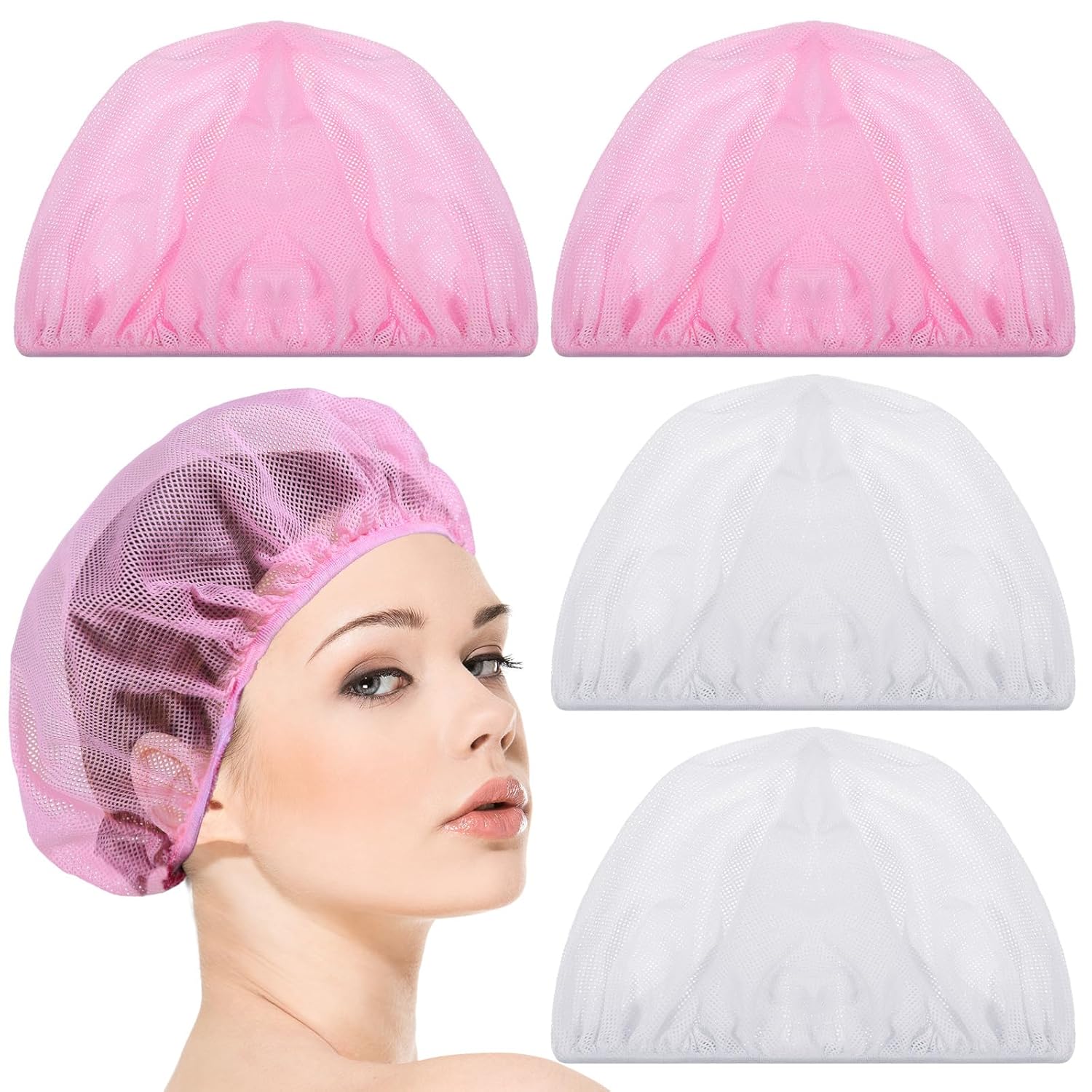 Amazon.com : Grevosea 4 Pcs Net Plopping Cap for Drying Curly Hair ...