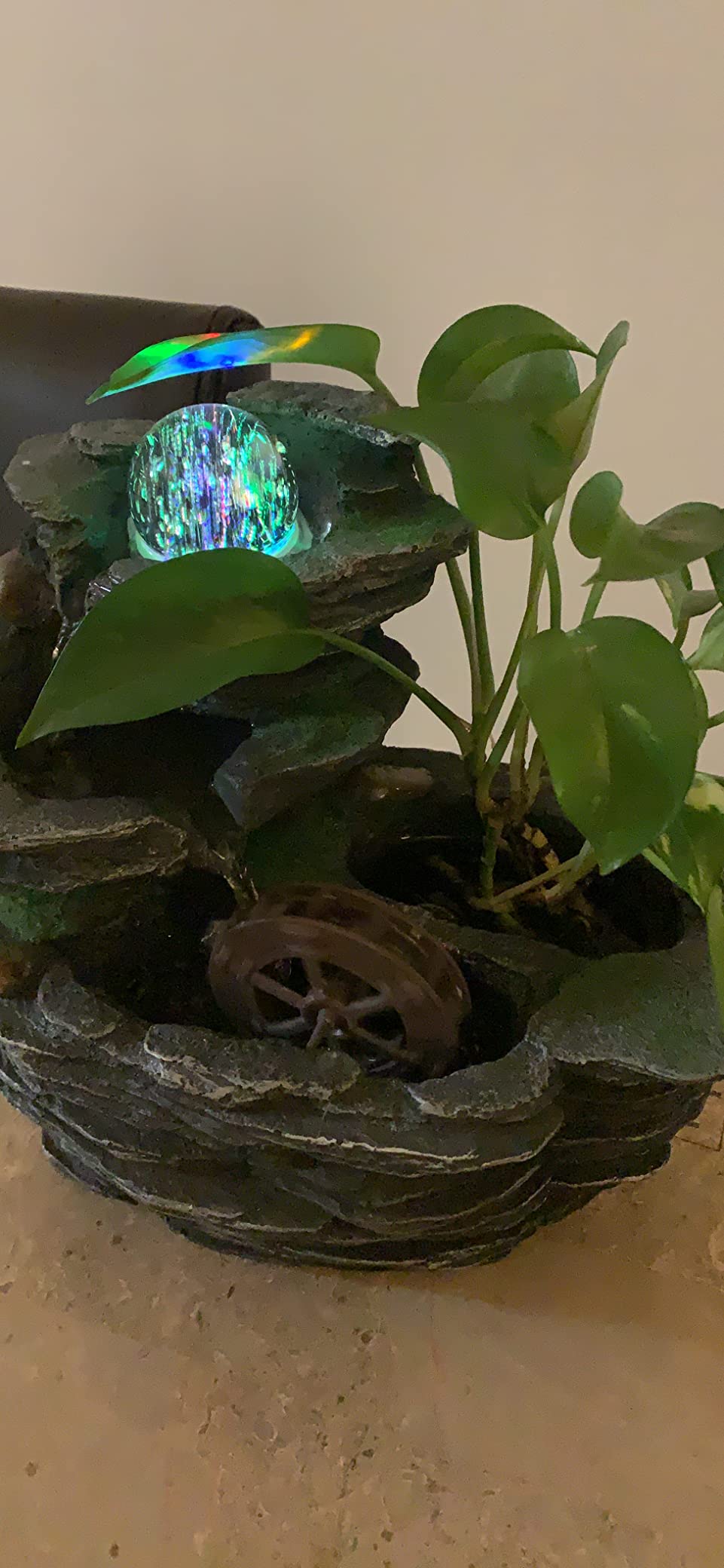 $10/mo - Finance POWLAB Tabletop Water Fountain,Environmental Resin ...