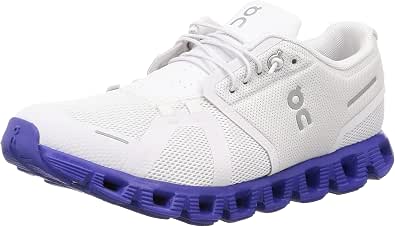 Amazon.com | On Men's Cloud 5 Sneakers, Frost/Indigo, Blue, Grey, 12 ...