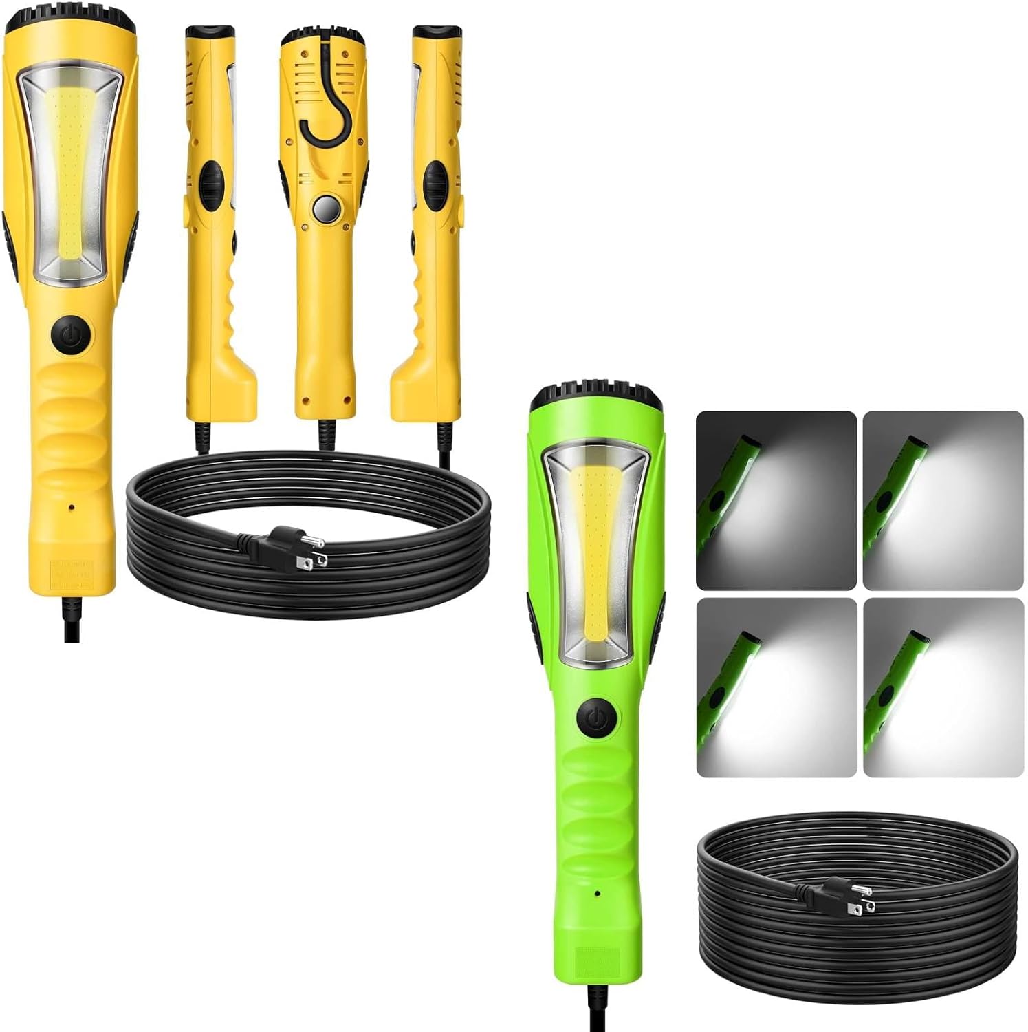 15ft & 25ft Corded LED Work Light, COB LED Trouble Light, Underhood ...
