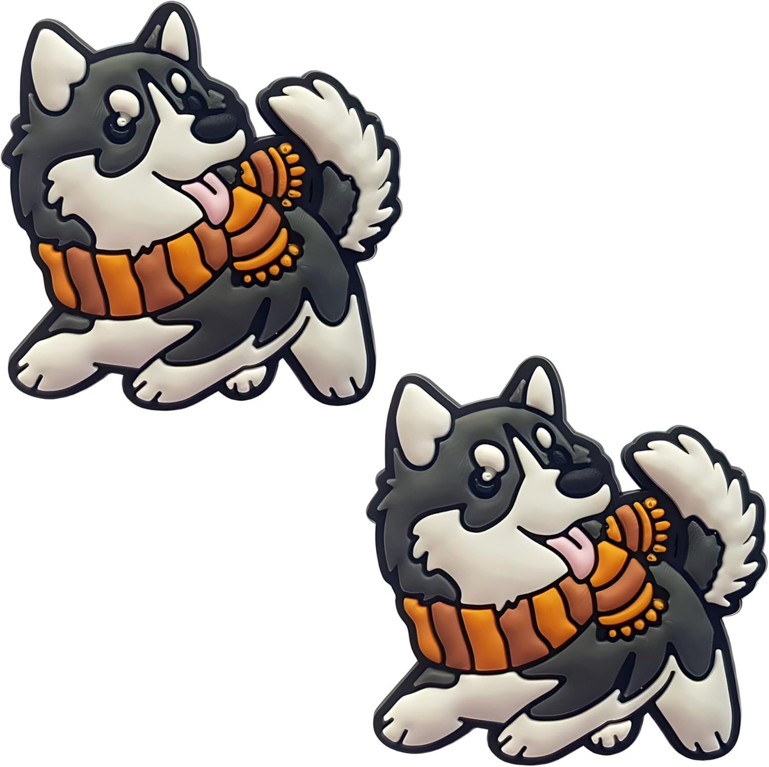 Amazon.com: EASUROMOTO22 Dog Shoe Charms - Set of 2 Puppy Husky Dog ...