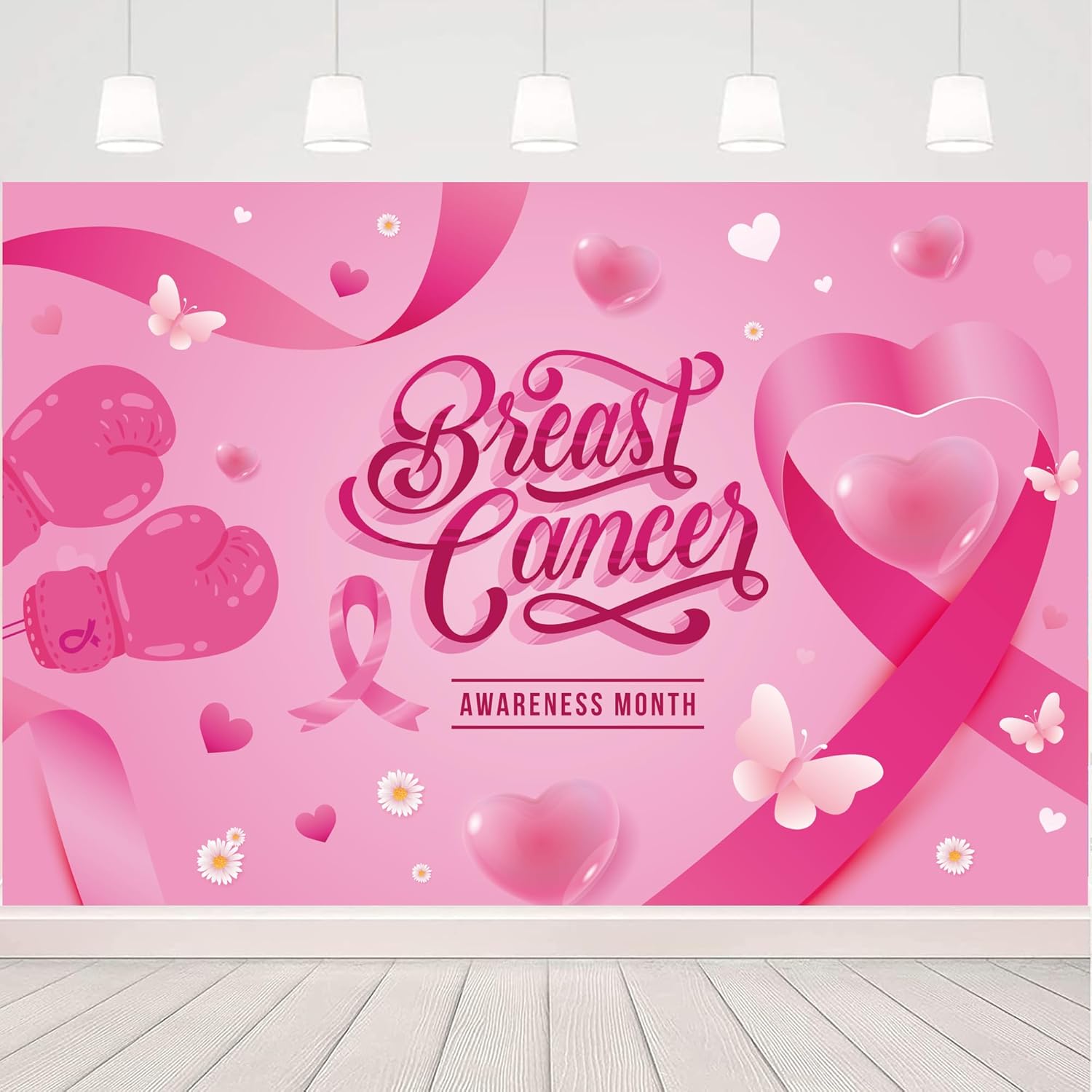 Amazon.com: Breast Cancer Awareness Decorations, Pink Ribbon Breast ...