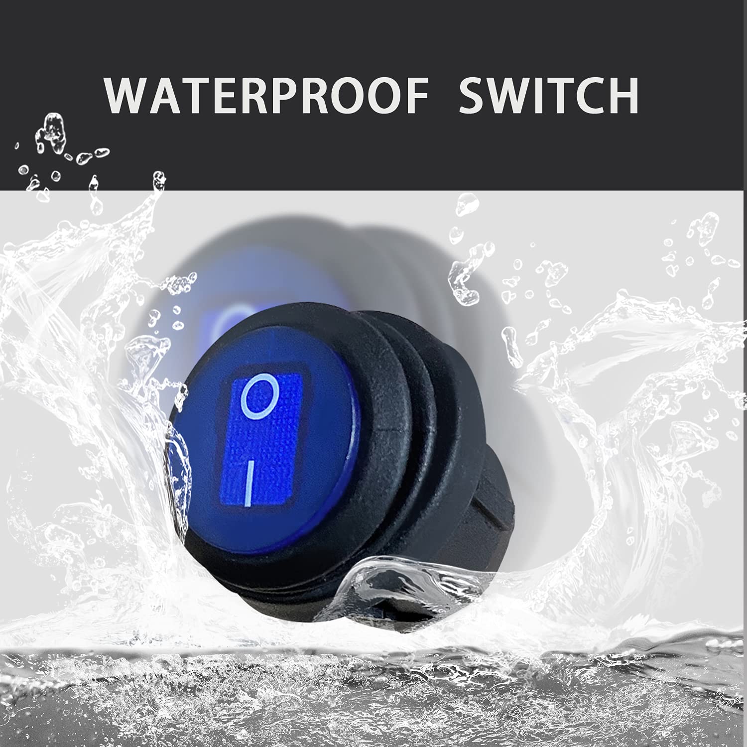 Snapklik.com : Mankk 4Pcs Round Rocker Switch 12V Waterproof Toggle ...