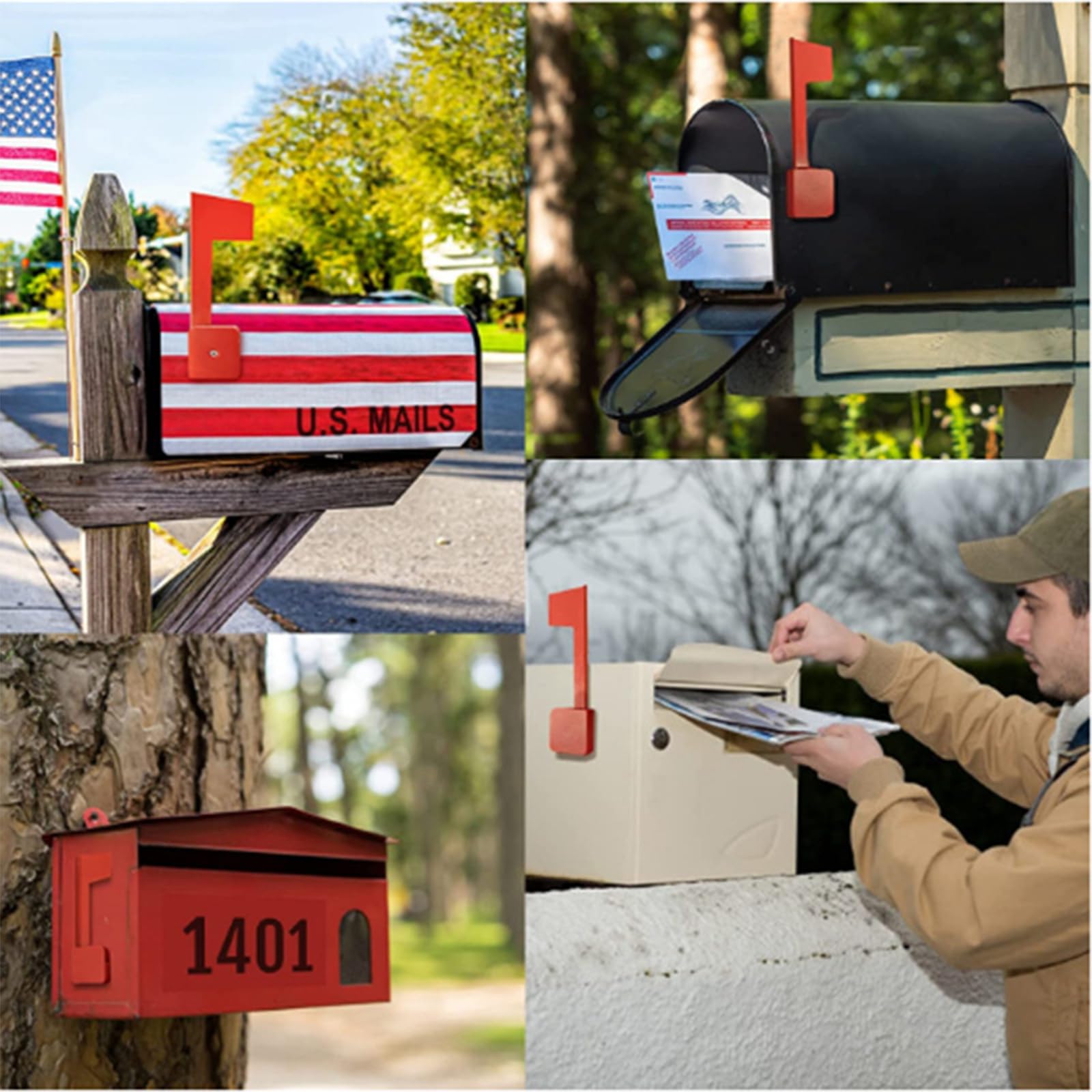 Casing Brick Mailbox Flag