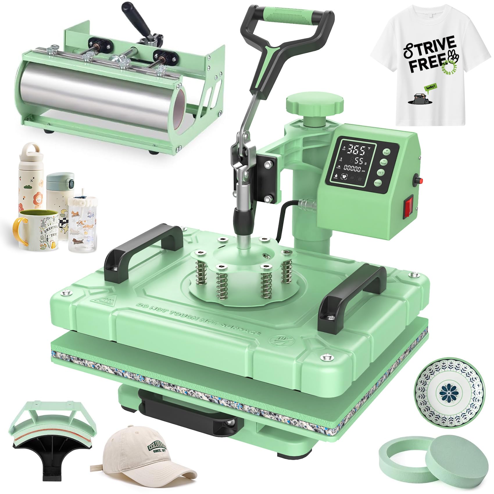 Amazon.com: Seeutek Heat Press 5in 1 Heat Press Machine 12x15 Inch ...