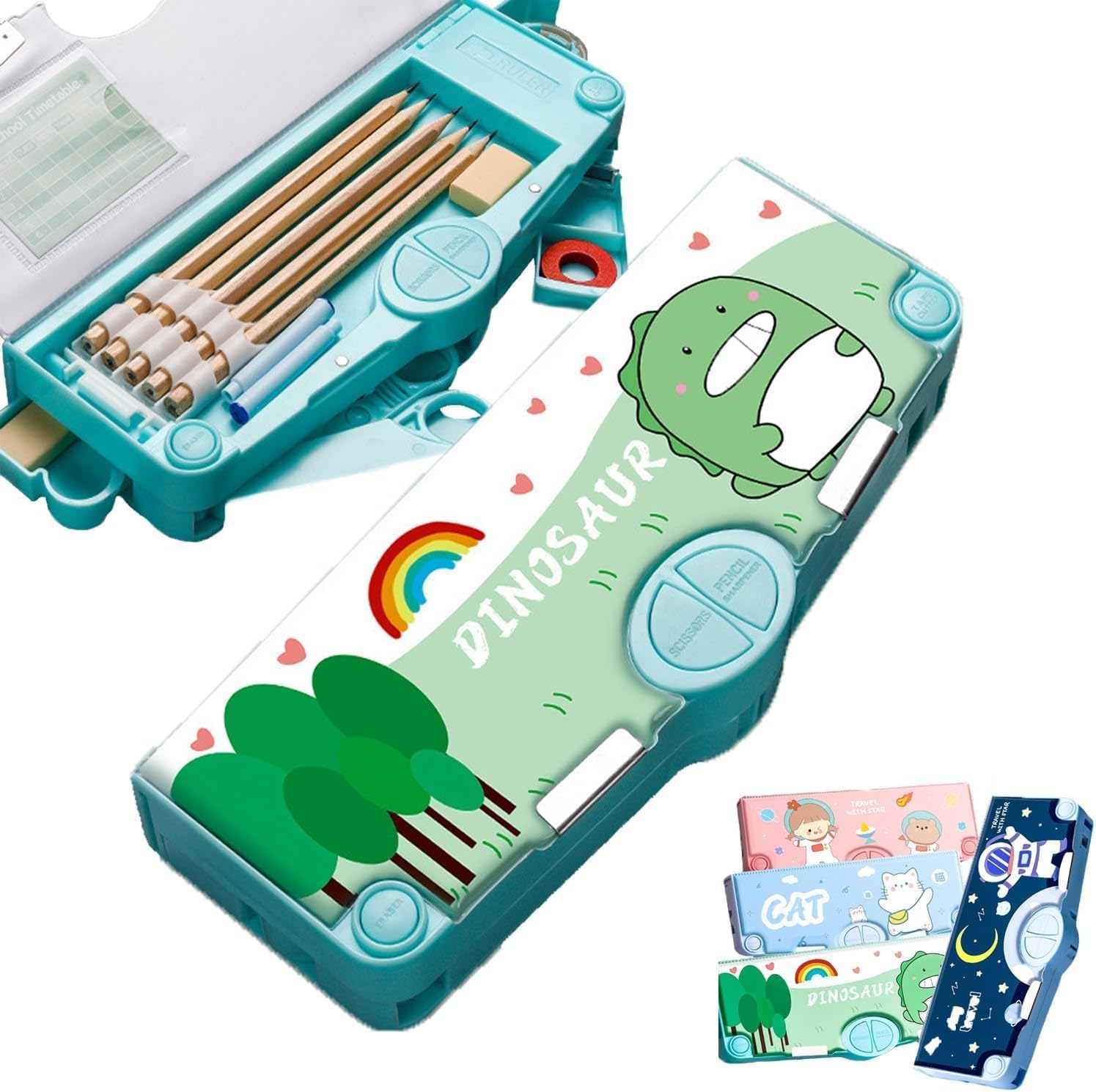 Amazon.com: StefIk Multifunction Pop Up Pencil Case Kawaii Cute Cartoon ...