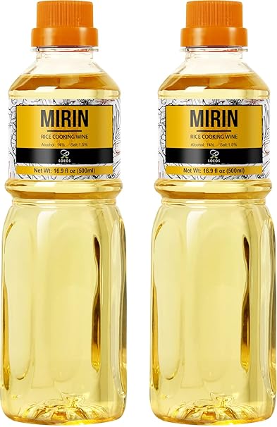 Amazon.com: Soeos Mirin Japanese Cooking Wine, 16.9 fl oz (Pack of 2 ...
