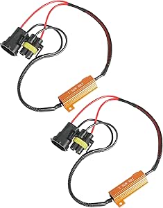Amazon.com: RACOONA 50W 6 Ohm Headlight Bulb Relay Harness Adapter Anti ...