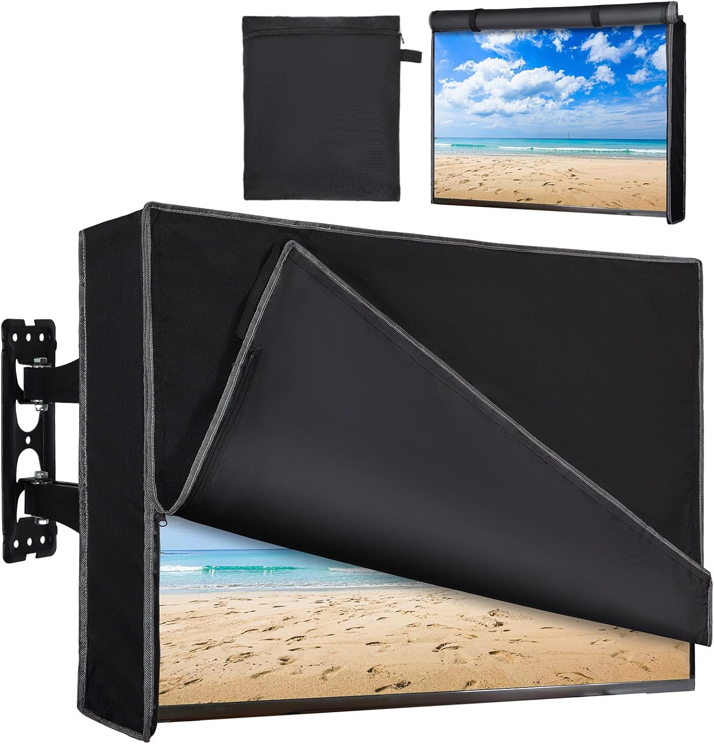 Amazon.com: Basumee Outdoor TV Cover Half-Open Front Weatherproof TV ...