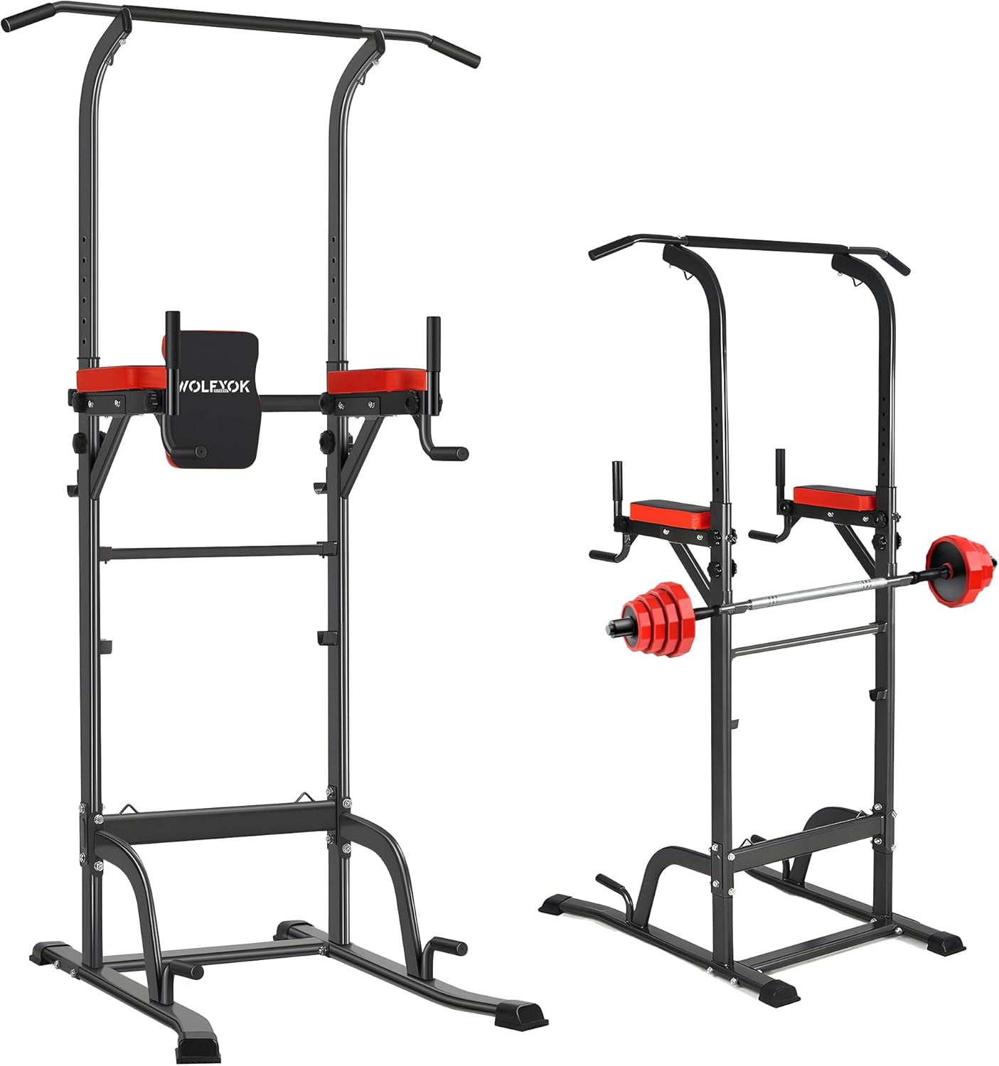 Amazon | 懸垂マシン ぶら下がり健康器 【マルチバー搭載・アームレストクッション】 耐荷重180kg Wolfyok fitness マルチジム 懸垂 ぶらさがり 器具 筋肉 ...