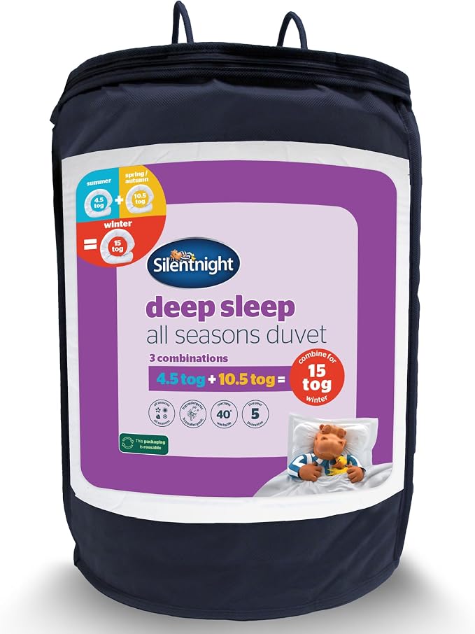Silentnight All Seasons Single Duvet – 3 in 1 Duvet with 4.5 Tog and 10 ...