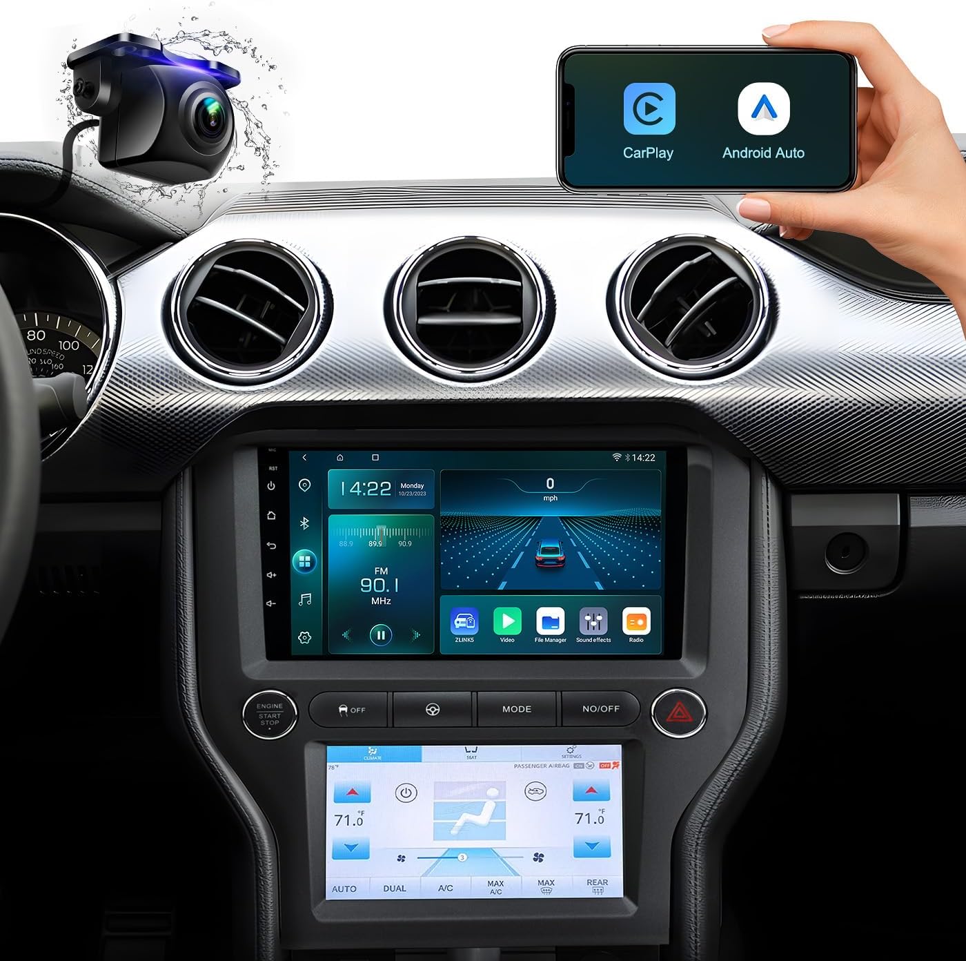 Amazon.com: Car Stereo Radio Replacement for 2014-2021 Ford Mustang ...