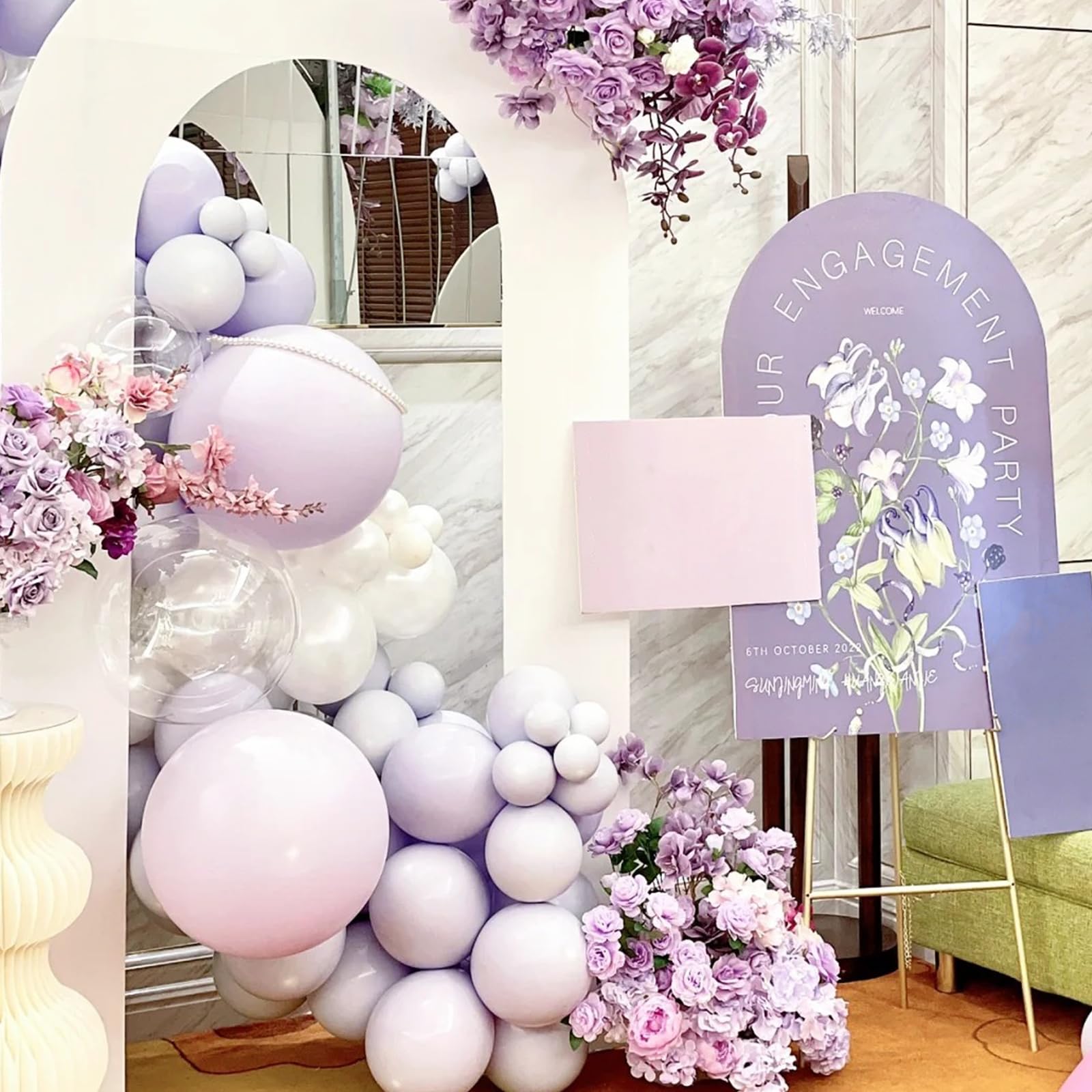 Snapklik.com : Lilac Purple Balloons, 66pack 12inch Faded Purple Latex ...