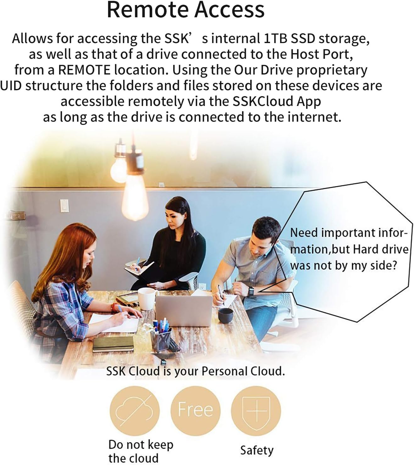 Buy SSK 1TB Portable NAS External Wireless SSD with Own Wi-Fi Hotspot ...