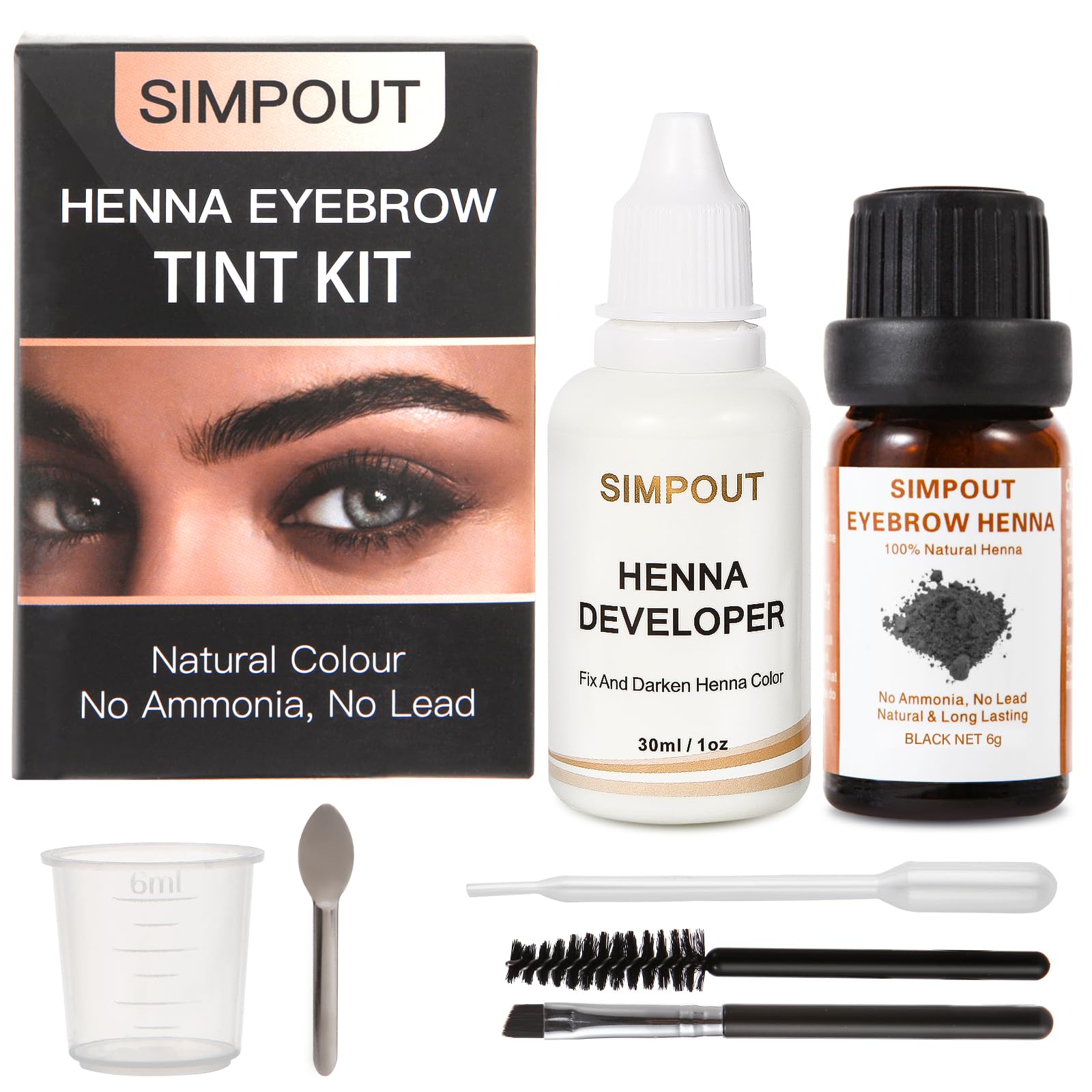 Amazon.com : (Upgrade) Simpout Henna Hair Kit - 6 grams, Spot Color ...