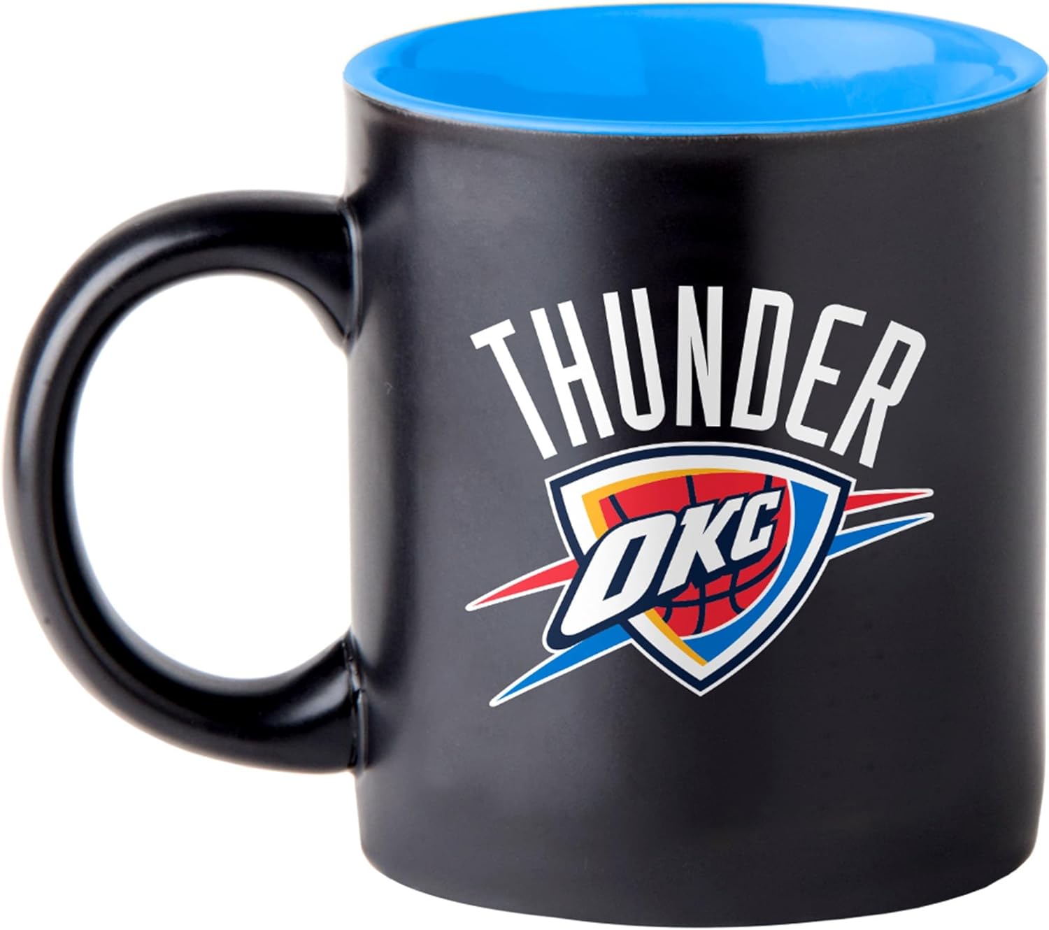 Amazon.com: Boelter Brands Two Toned Matte Black Coffee Mug, NBA Team ...