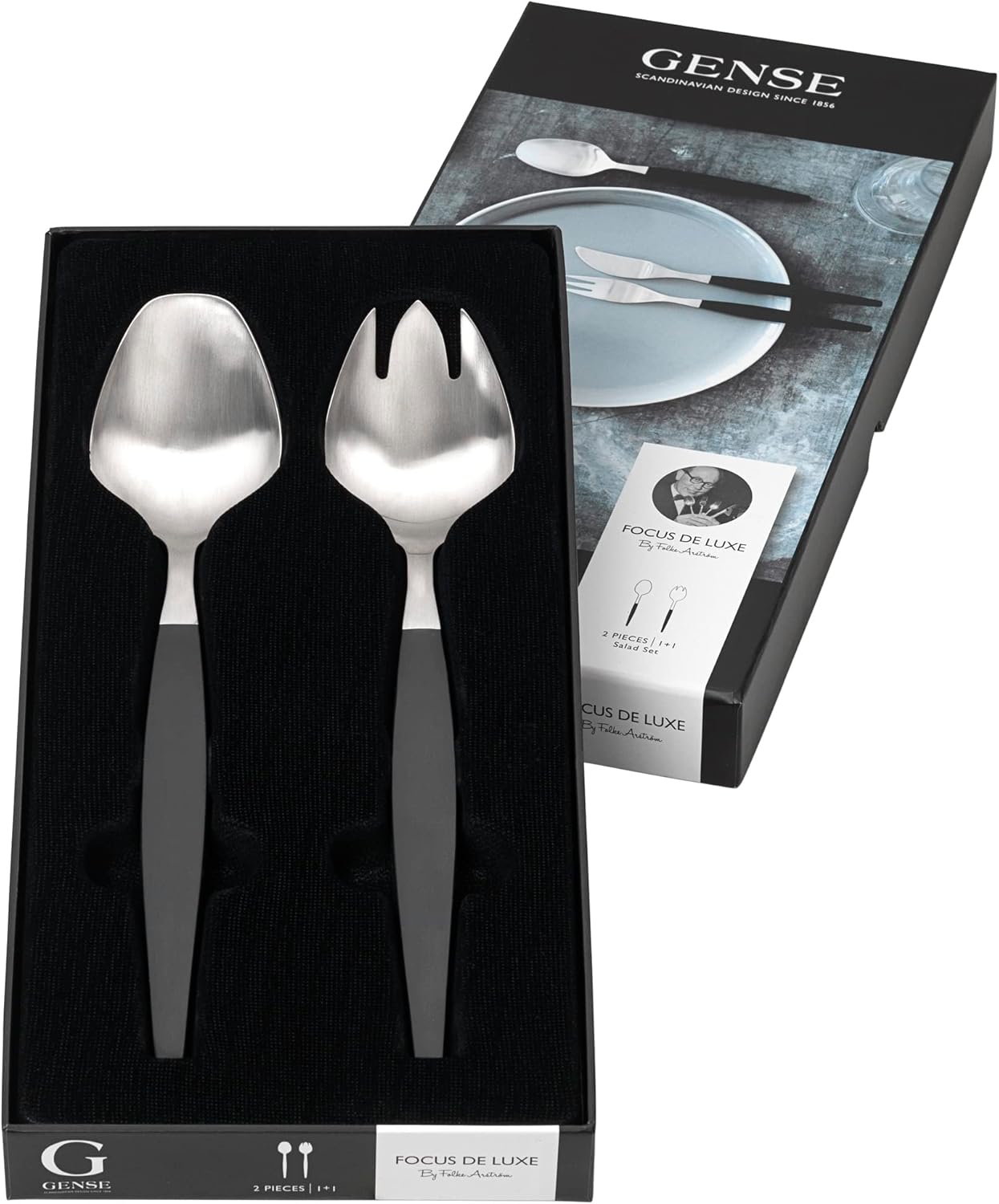 Amazon.com: Gense Folke Arström Focus De Luxe Salad Set in Box, Silver ...