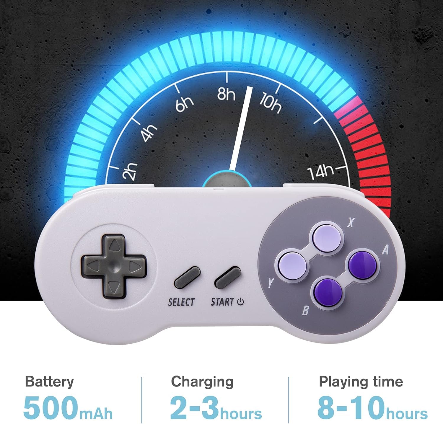 Snapklik.com : Wireless SNES USB Controller, Rechargeable Retro USB ...