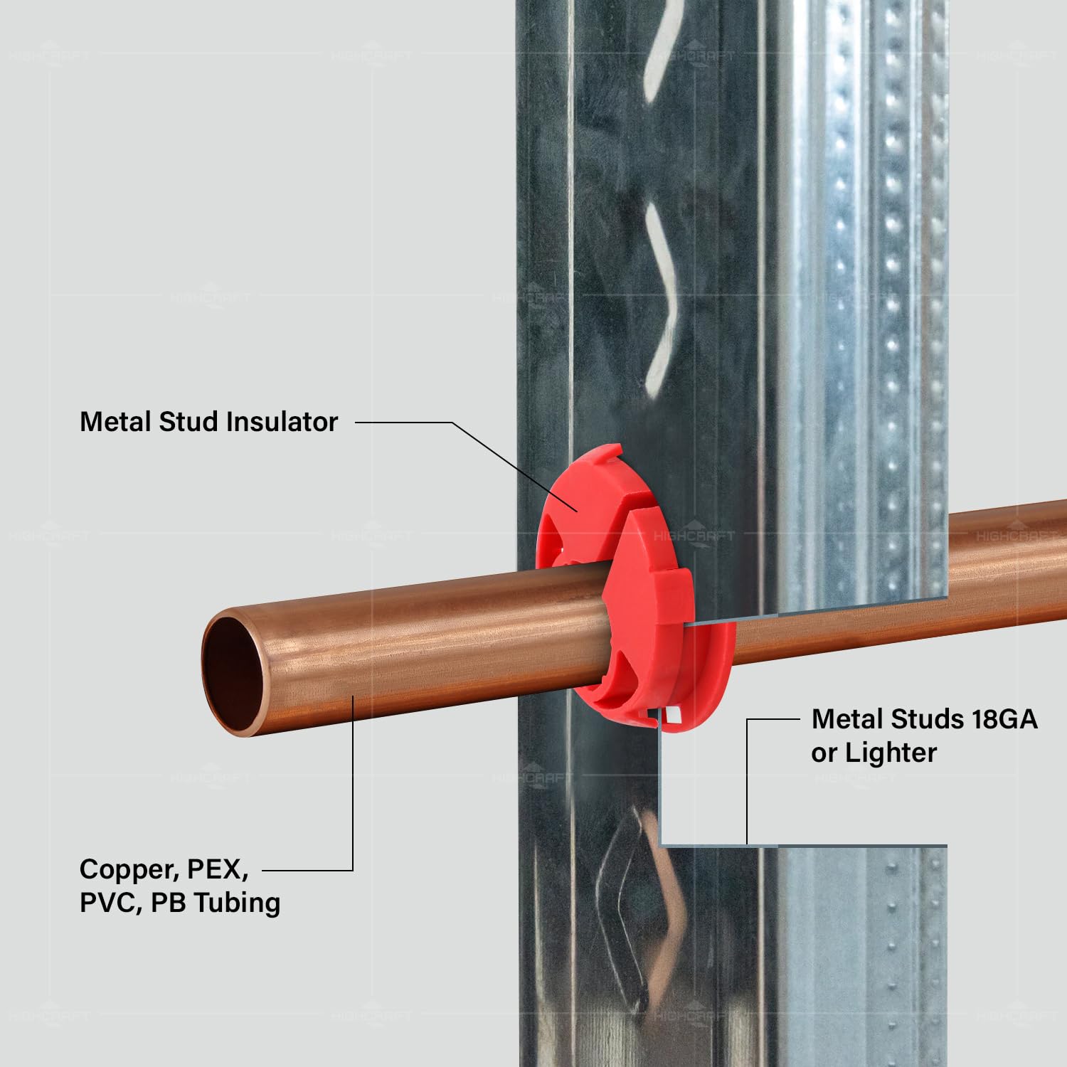 Snapklik.com : Highcraft PXCAP012-10 Metal Stud Insulator, Cushions 1/2 ...