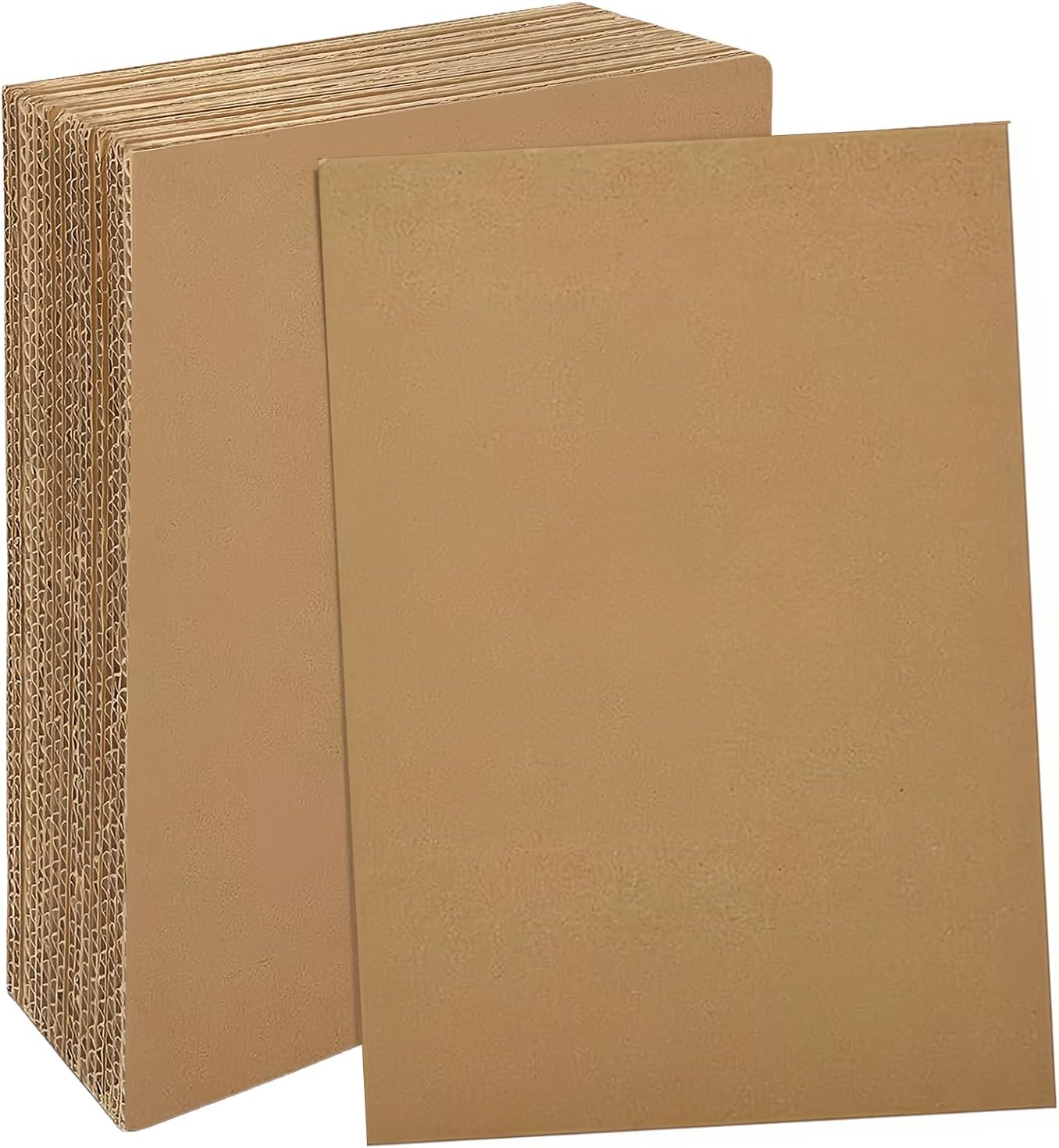 12pcs A4-Premium Corrugated Cardboard Sheets, 3mm Thick Kraft Paper ...