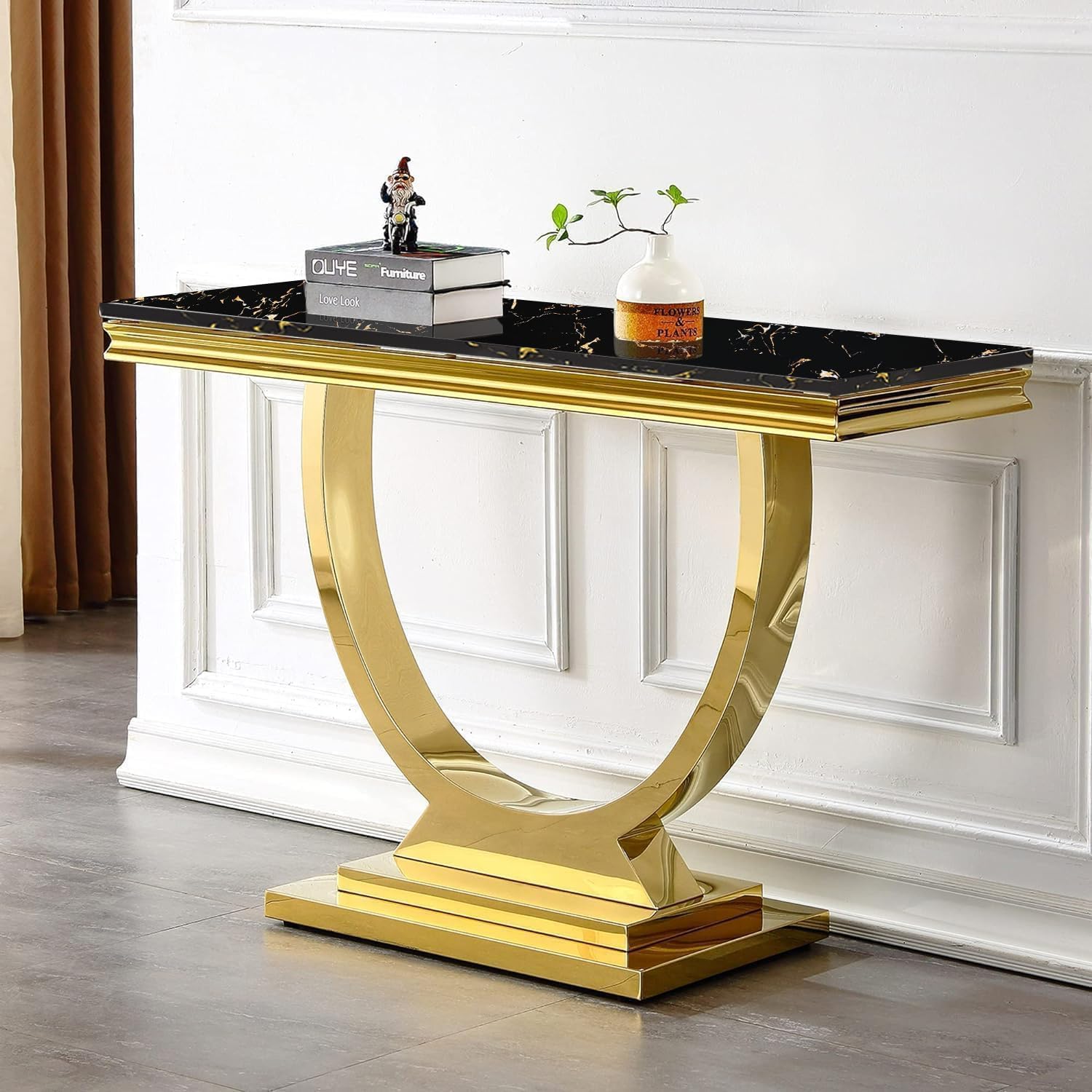 Amazon.com: 47" Marble Console Table, Modern Luxury Long Marrow ...