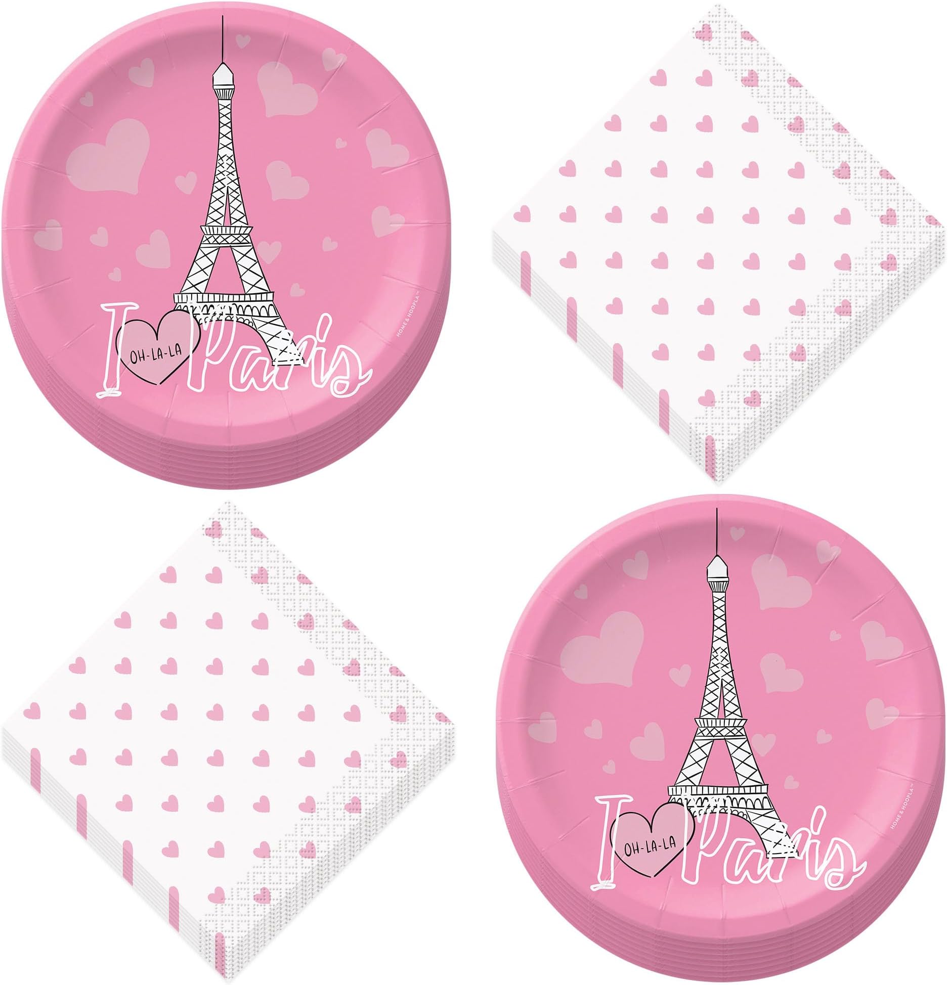 Amazon.com: Creative Converting Party in Paris Dinner Paper Plates-8 ...
