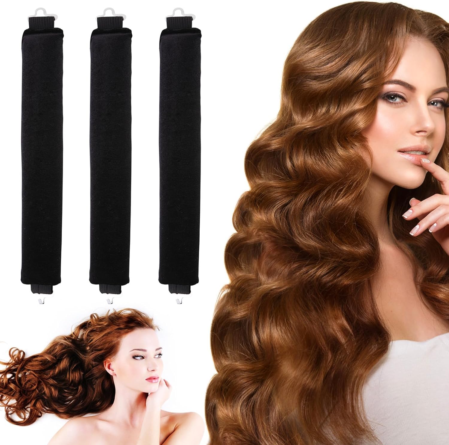 Amazon.com : Heatless Curling Rod Set for Overnight Blowout Curls, Soft ...