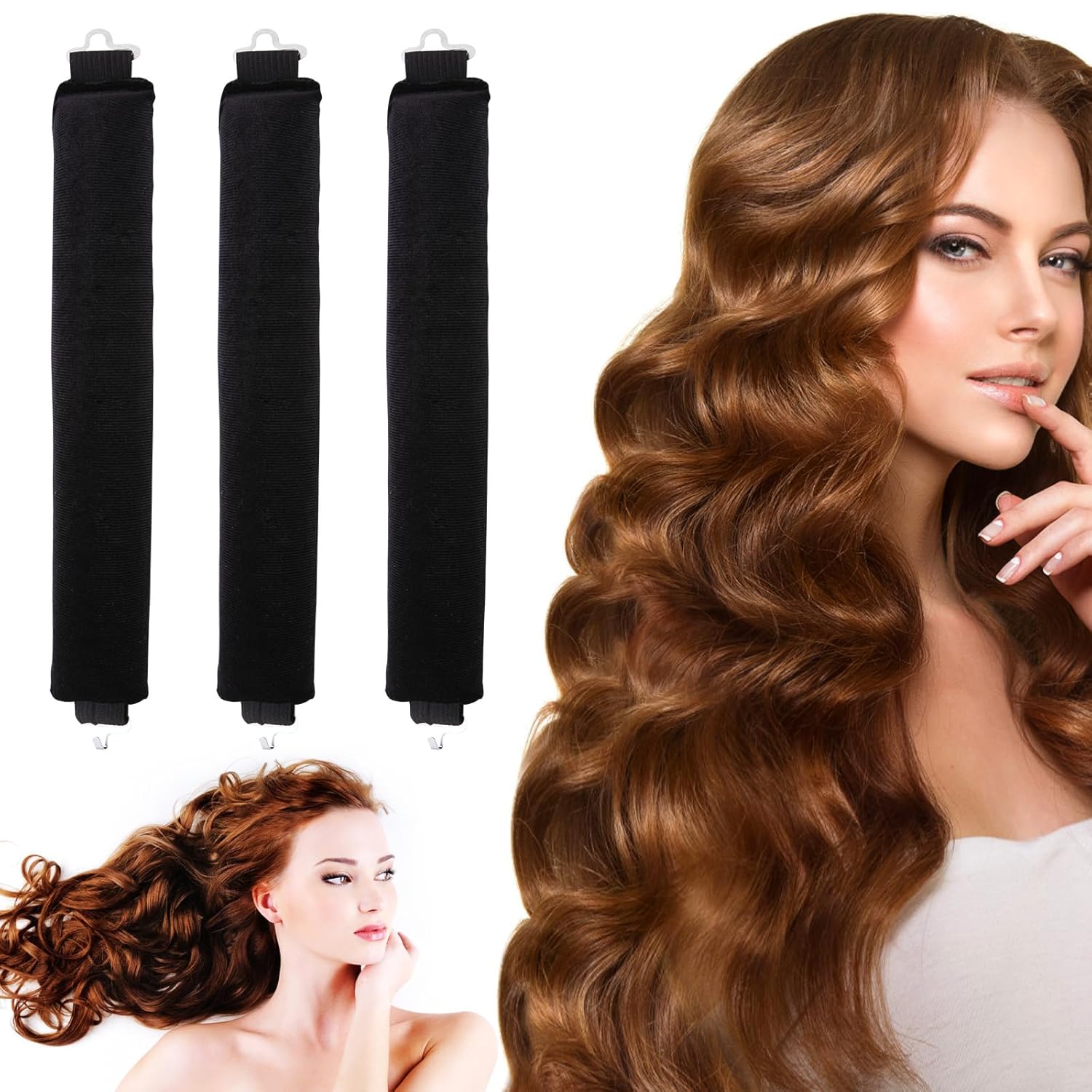 Amazon.com : Overnight Blowout Rods,Heatless Curling Rod Set for Hair ...