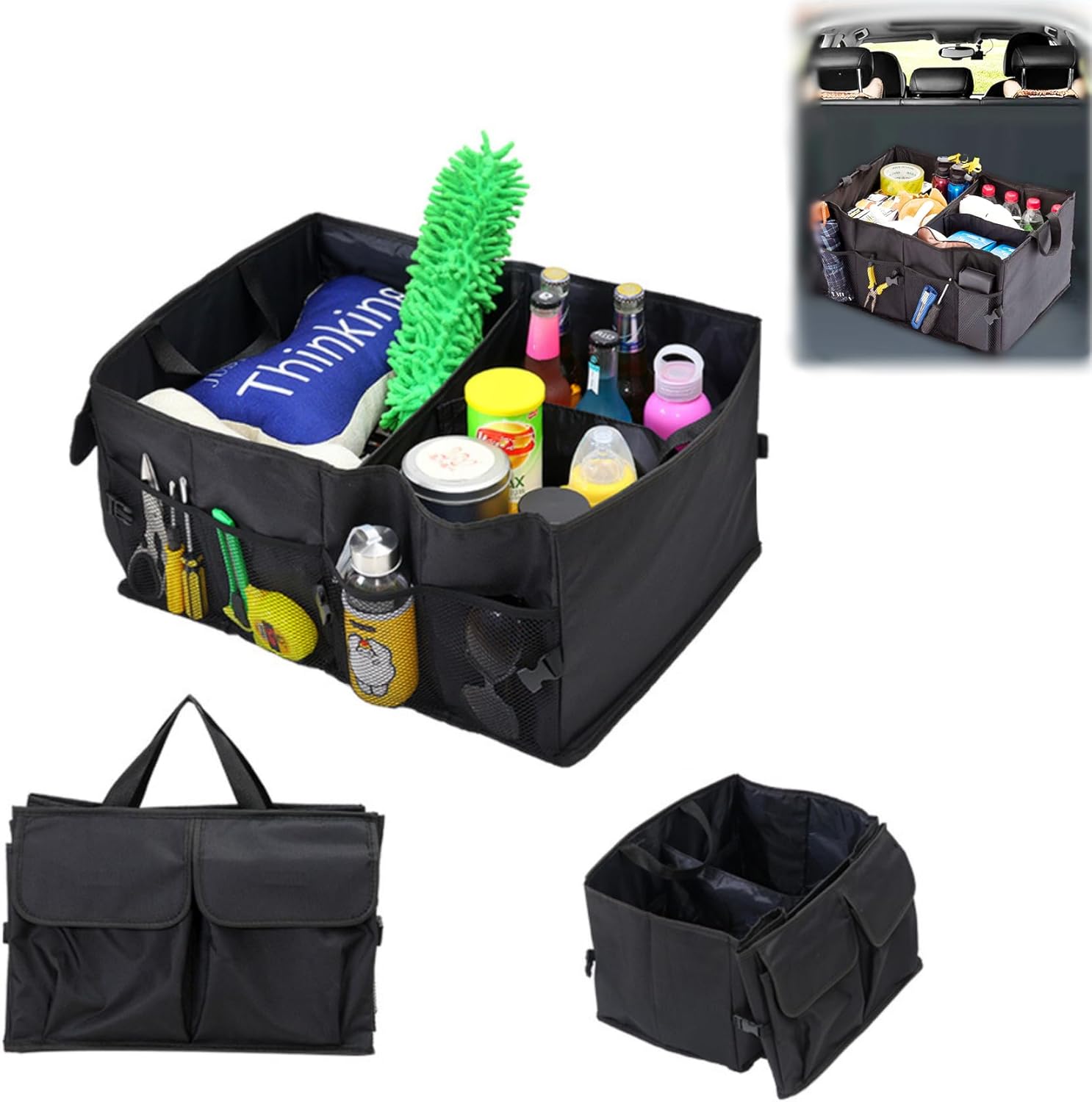 Amazon.com: GCFTIFF Trunk Organizer for Car - 52L Large Capacity ...