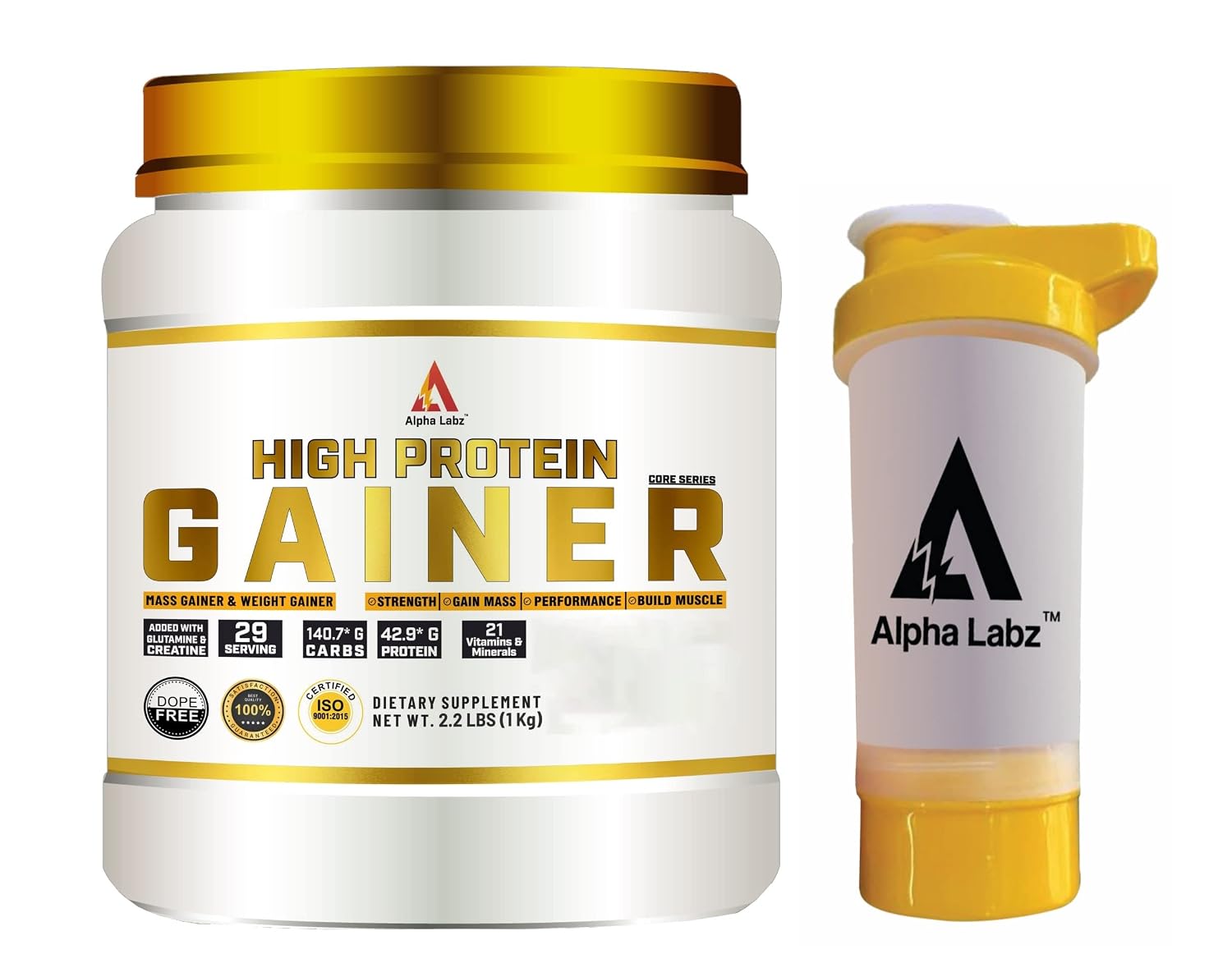 Alpha Labz High Protein & High Carbs Mass Gainer For Muscle Mass Gain ...