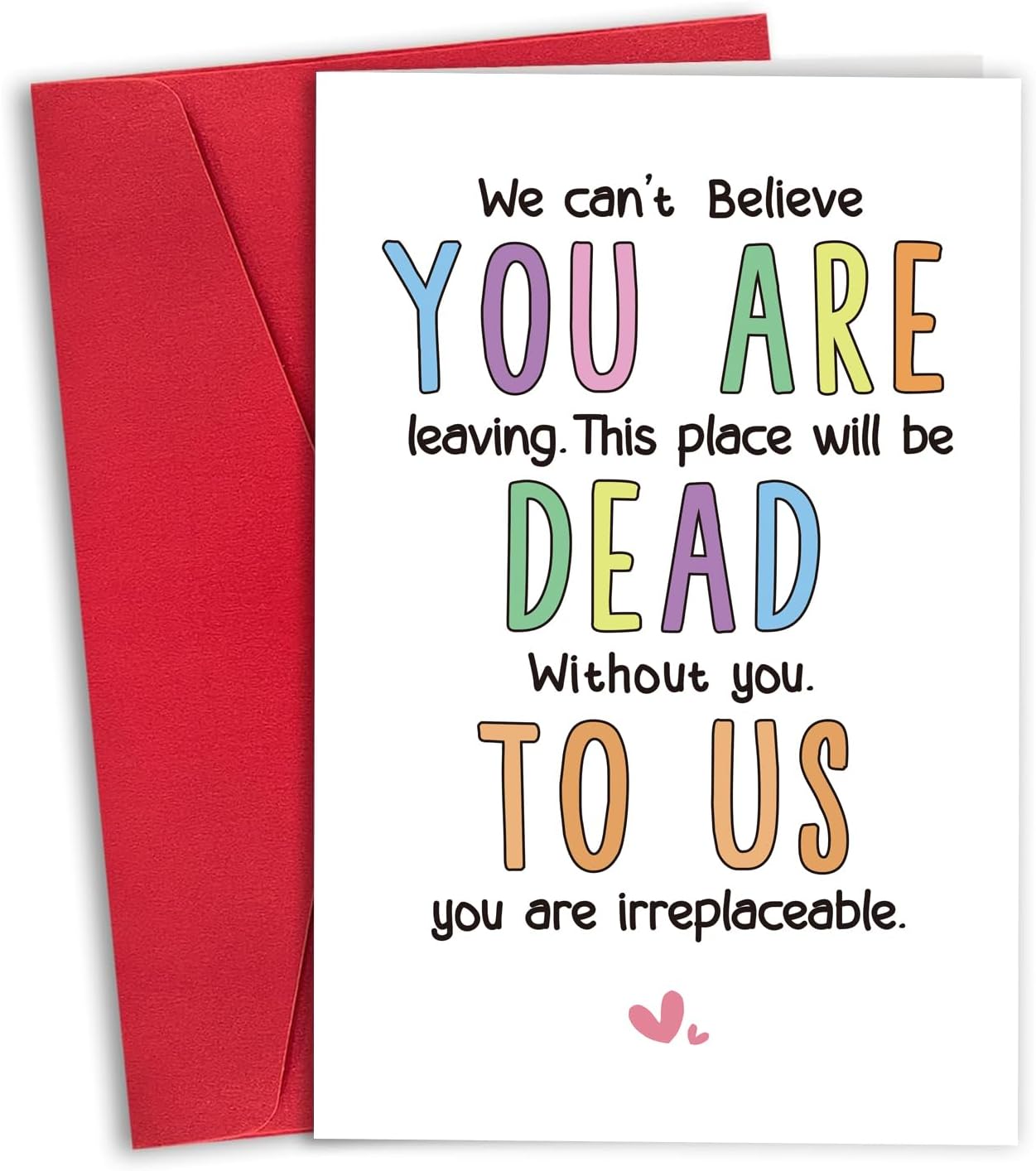 Amazon.com : RollupJoy Funny Coworker Leaving Card, Humor Retirement ...