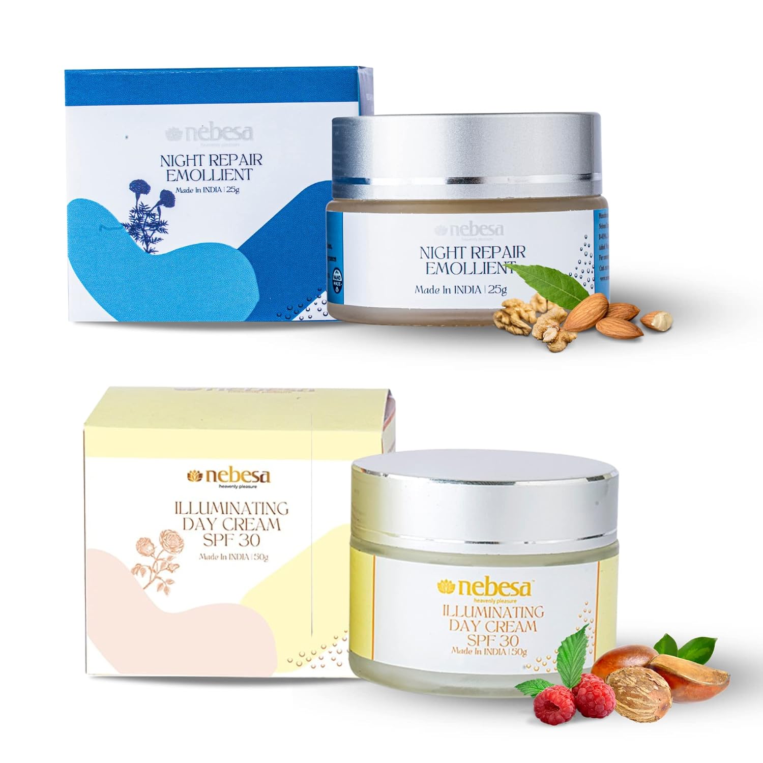 Nebesa Organics Skincare Illumination Day Cream | Night Repair ...