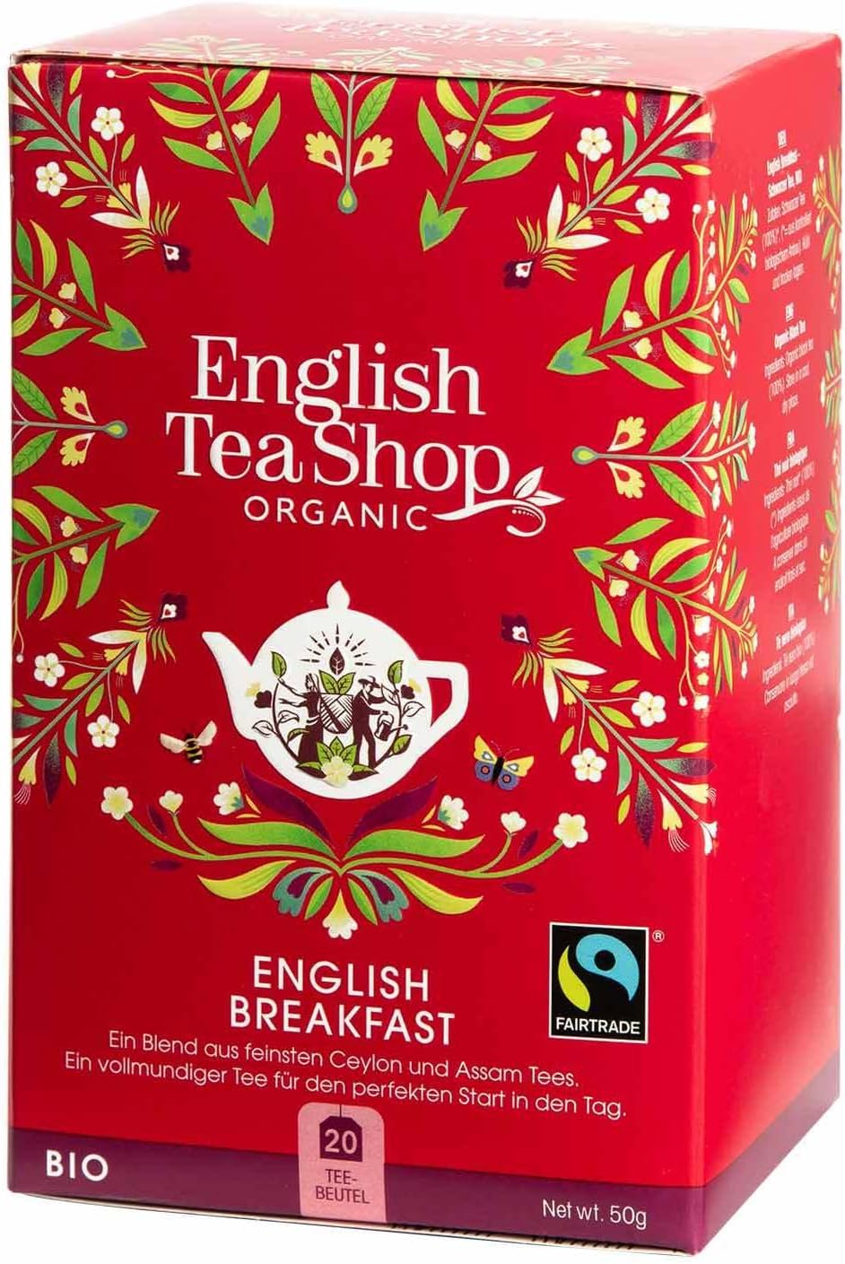 English Tea Shop Organic English Breakfast, 20 Teabags : Amazon.com.au ...