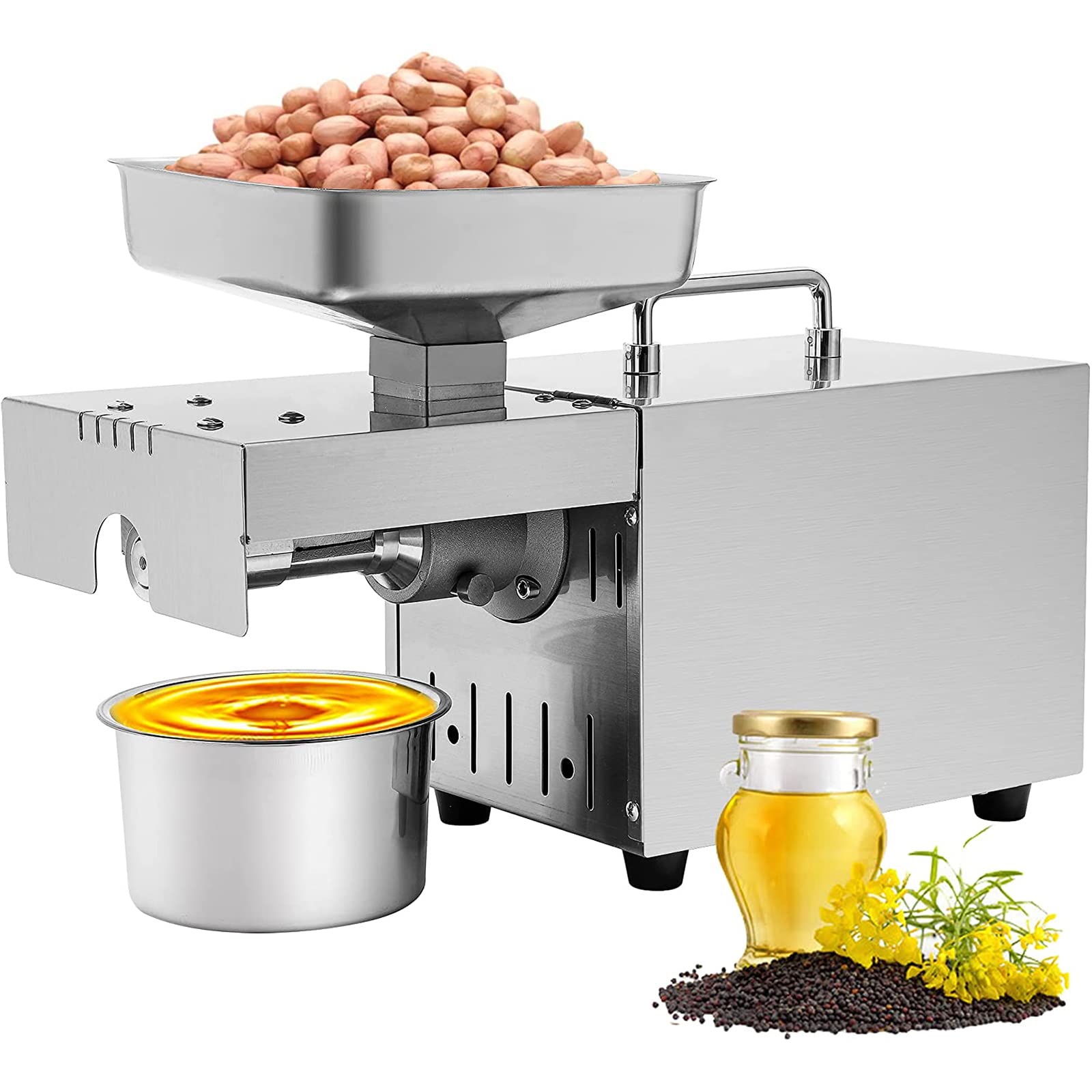 フルオート ミニ オイルプレス 家族インテリジェント ホット＆コールド 商業多機能 フライ油 プレス機 フルオート ミニ オイルプレス 家族インテリジェント ホット＆コールド