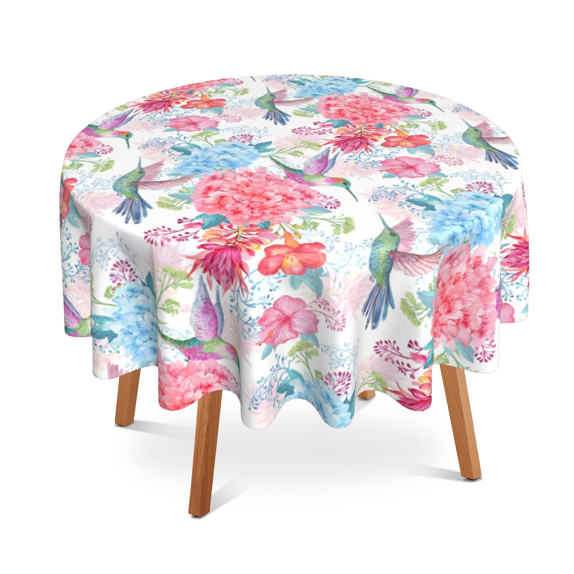 Amazon.com: SKYDAWNY Round Tablecloth 60 Inch,Tropical Flowers and ...