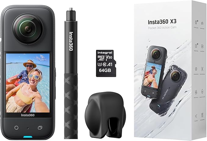 Insta360 X3 360 Degree Action Camera PREMIUM Kit includes Invisible ...